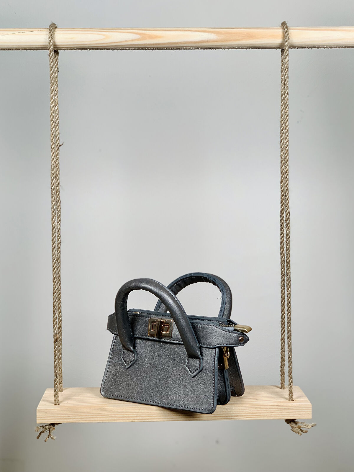 Moon Çanta Kilit Detaylı Mini El Ve Omuz Çantası