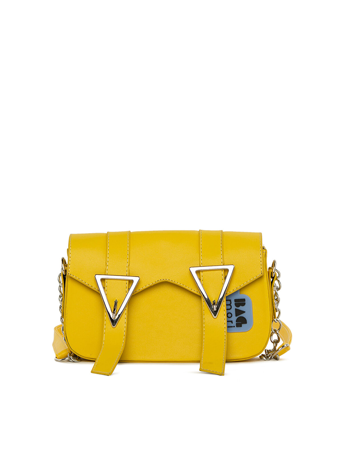 Bagmori Üçgen Aksesuarlı Kutu Kol Çantası