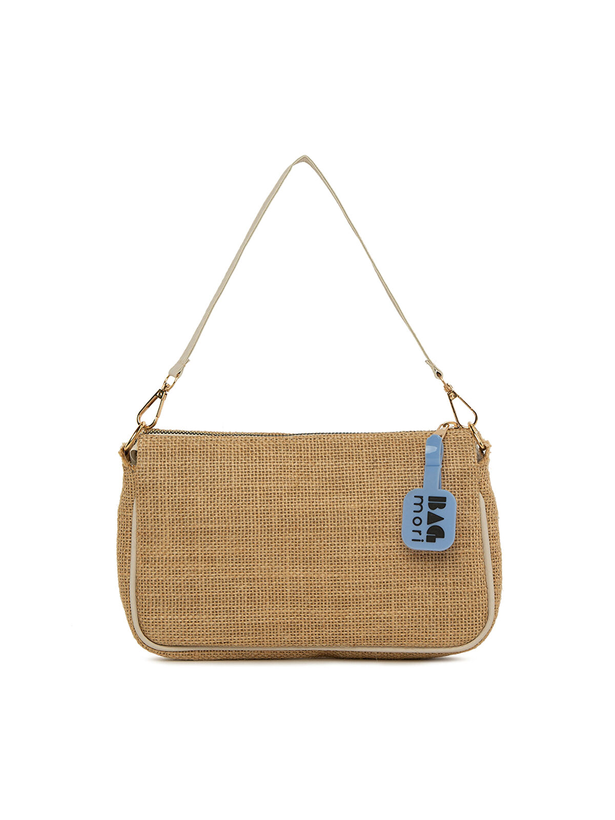 Bagmori Deri Fitilli Hasır Baget Çanta