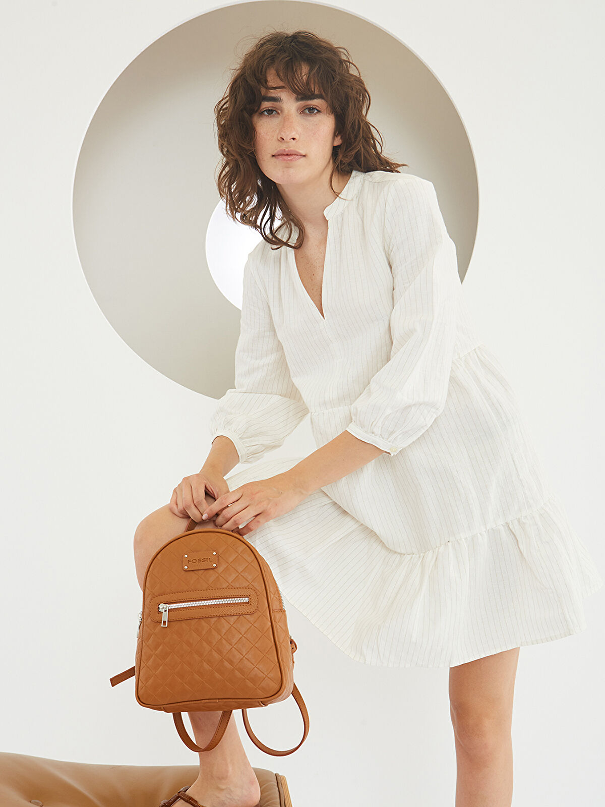 Fossil Kapitone Kadın Sırt Çantası