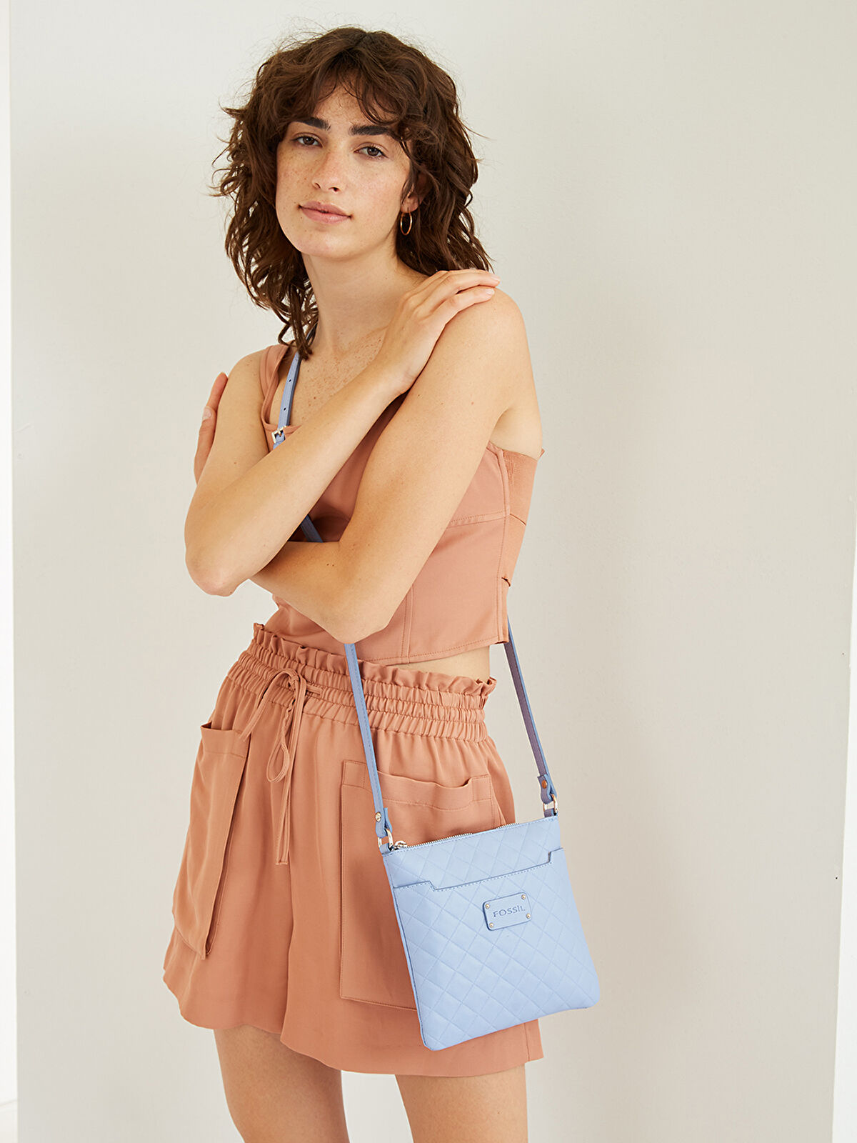 Fossil Kapitone Kadın Çapraz Çanta