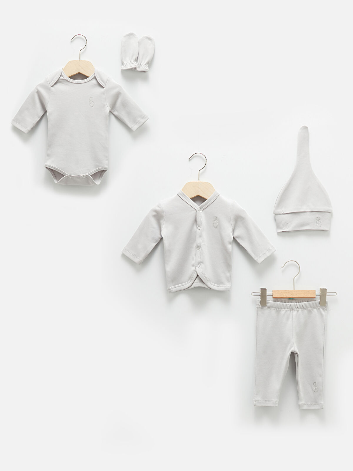 Calico Organik Pamuklu Unisex Takım 5'li