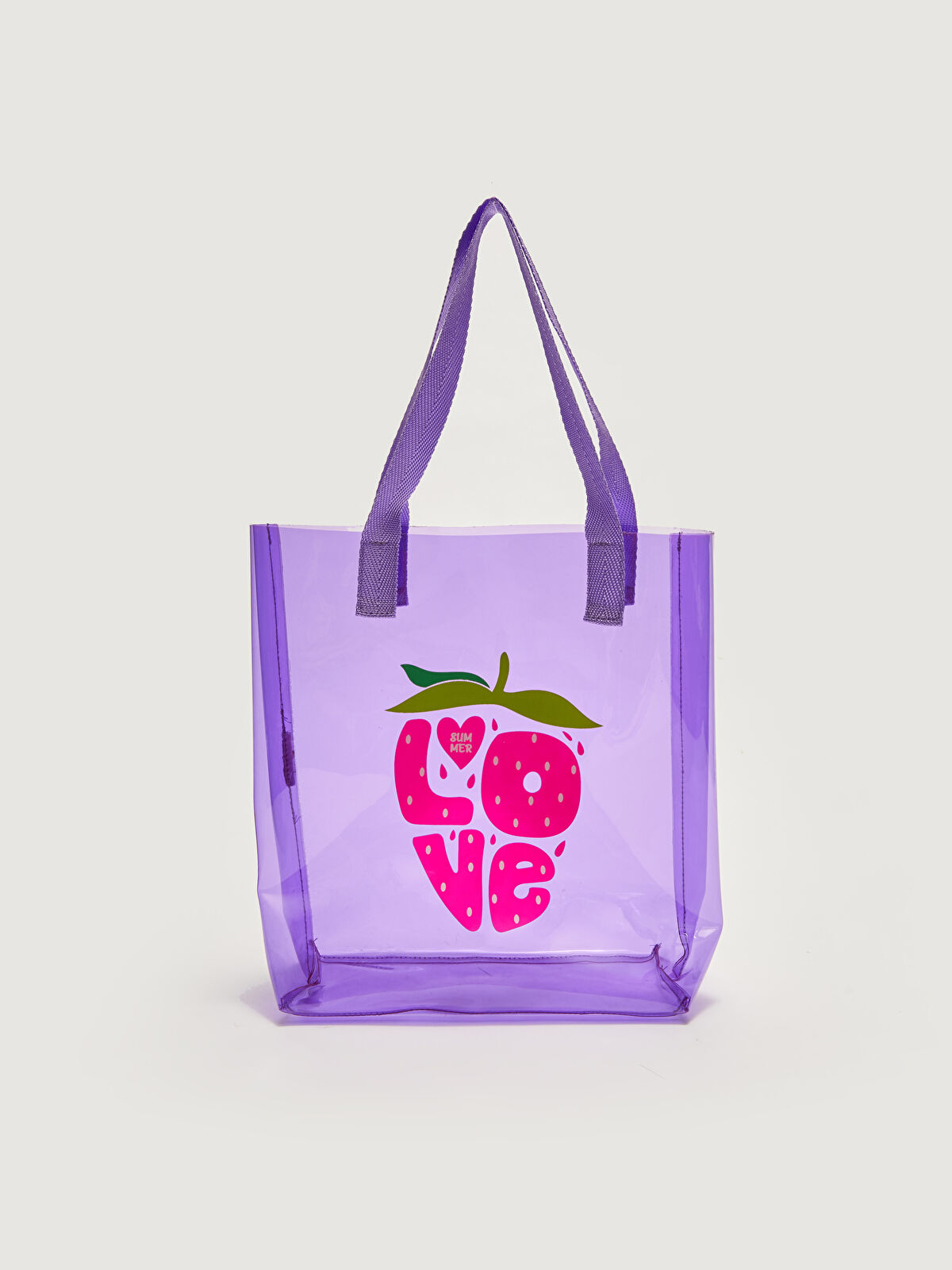 Kız Çocuk Baskılı Saydam Plaj Çantası