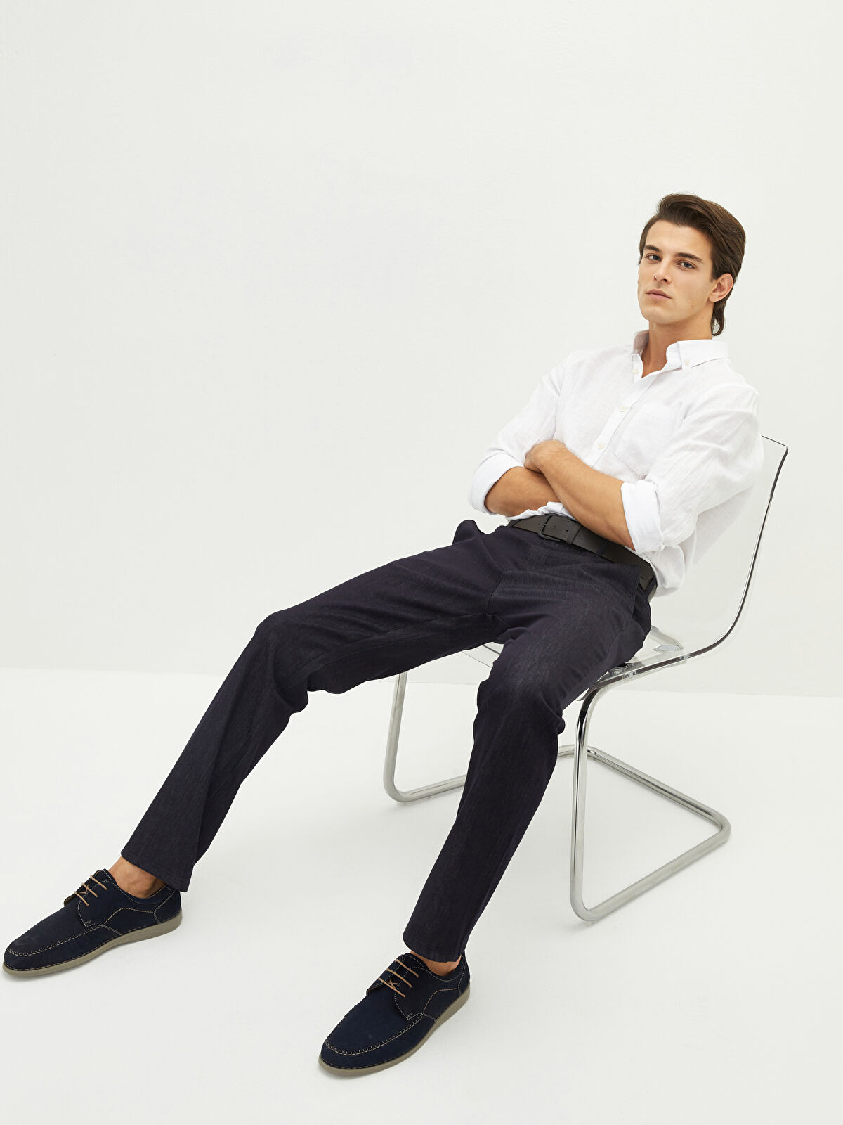 LCW CLASSIC Standart Kalıp Kemerli Erkek Pantolon