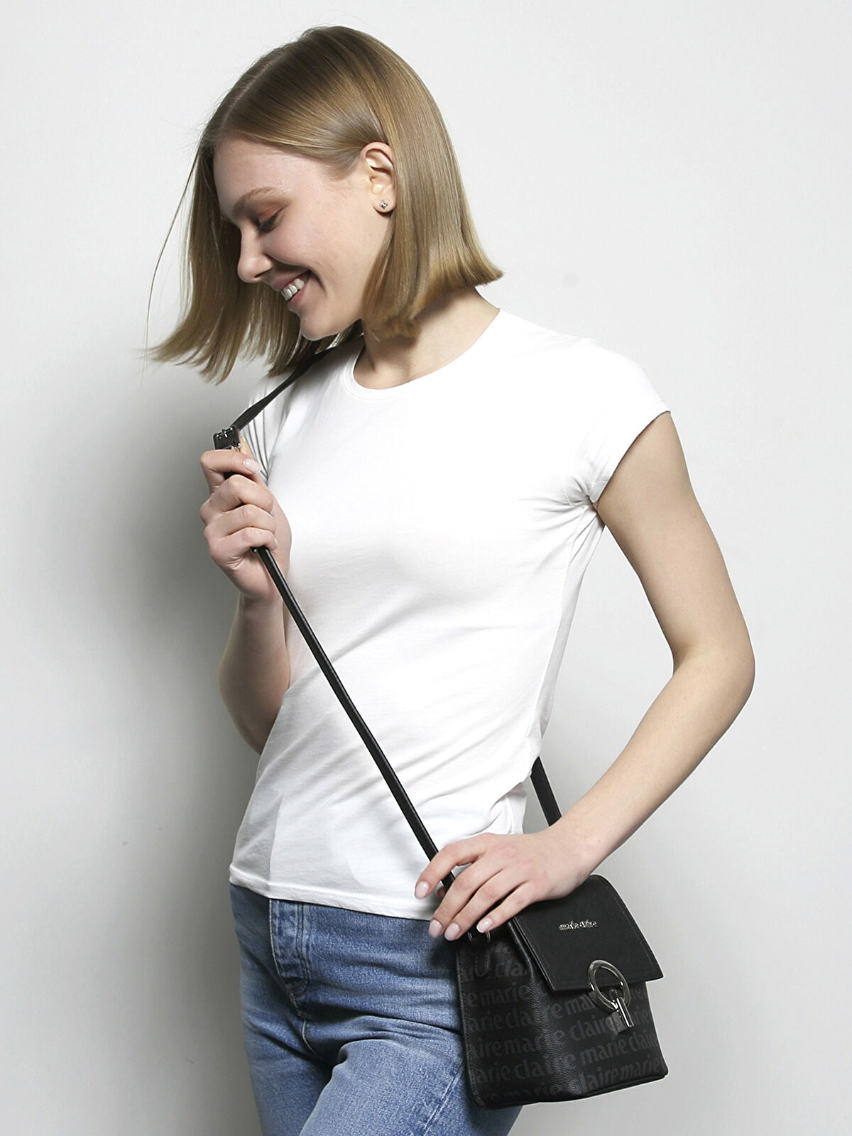 Marie Claire Baskılı Kadın Postacı Çantası