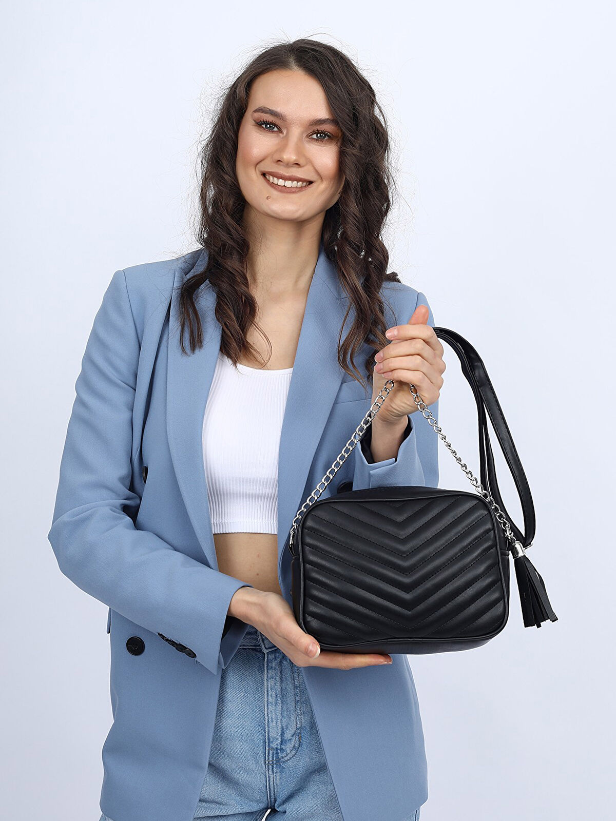 Madamra Zincir Askılı Kapitone Kadın Çapraz Çanta