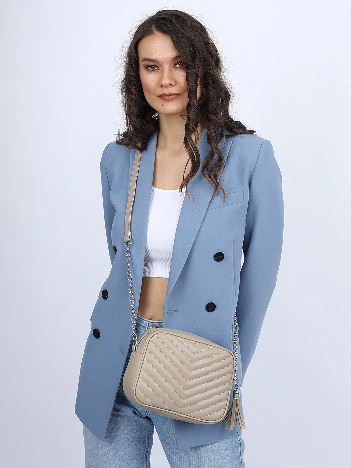 Madamra Zincir Askılı Kapitone Kadın Çapraz Çanta