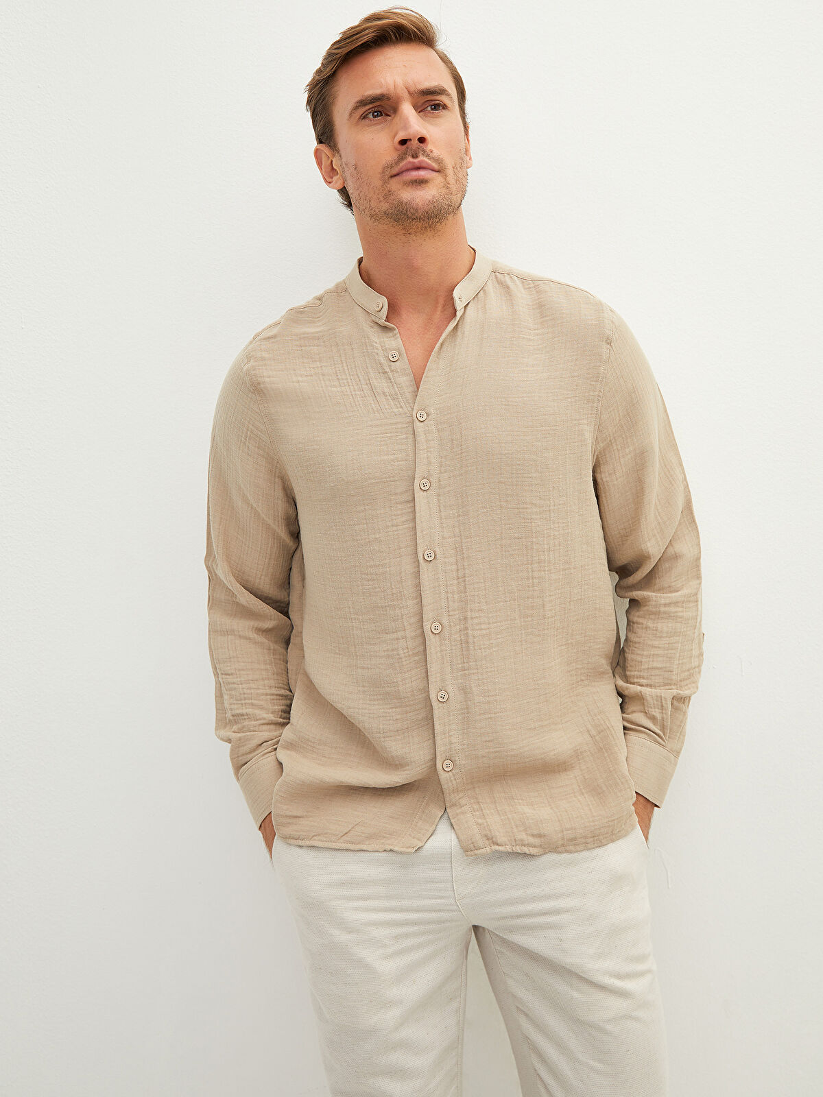 LCW CLASSIC Regular Fit Hakim Yaka Uzun Kollu Erkek Gömlek