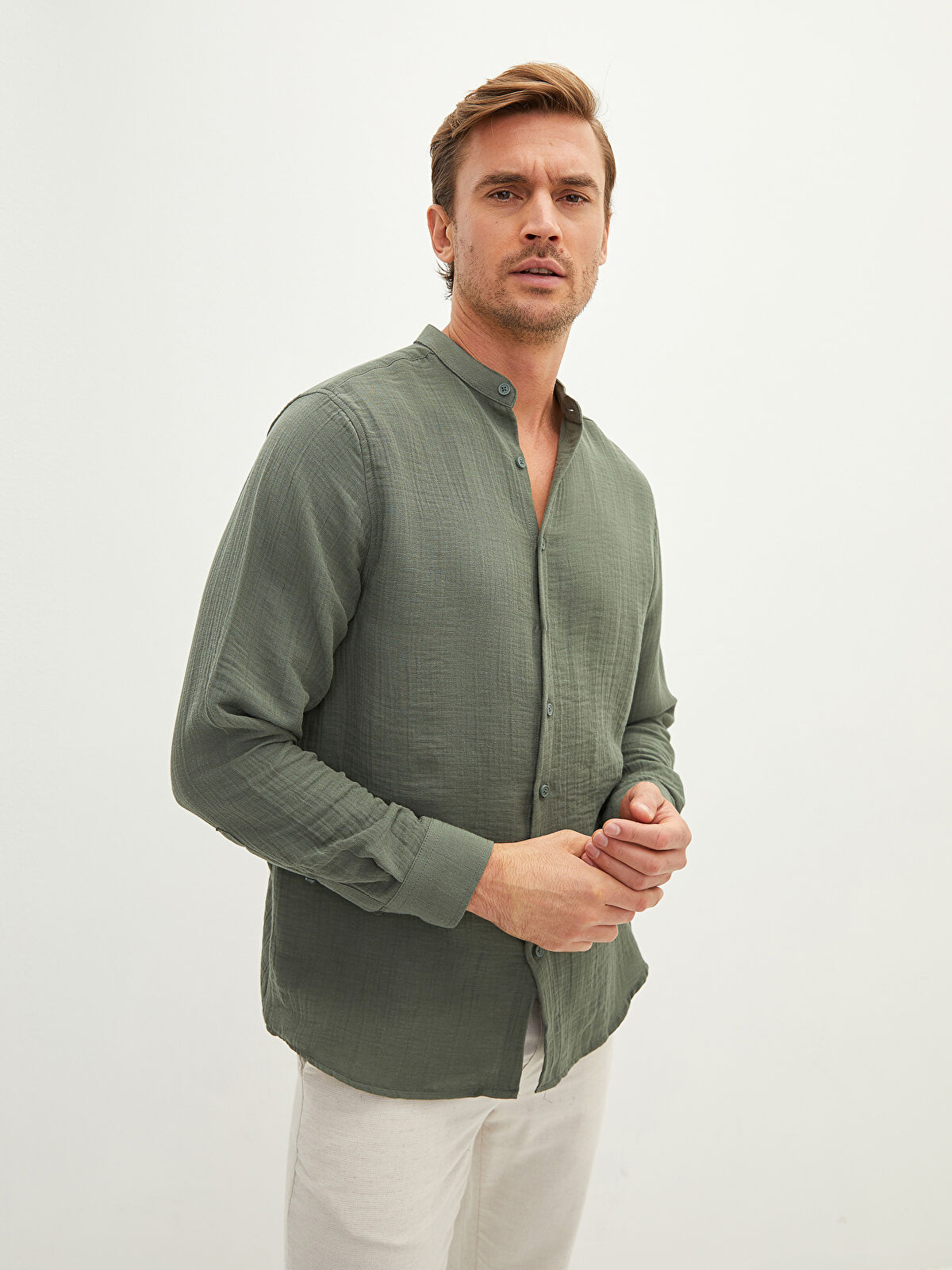 LCW CLASSIC Regular Fit Hakim Yaka Uzun Kollu Erkek Gömlek