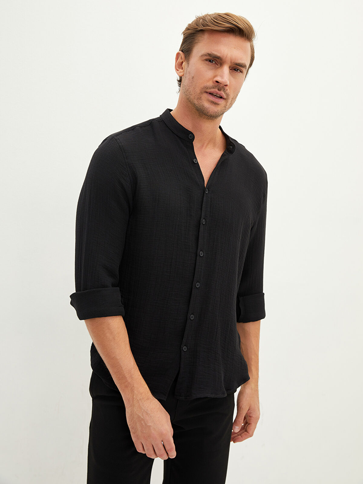 LCW CLASSIC Regular Fit Hakim Yaka Uzun Kollu Erkek Gömlek