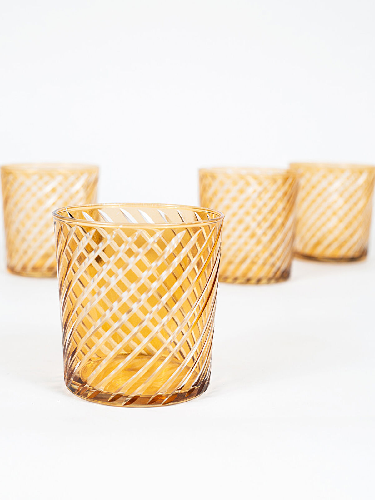 Rakle Desenli Su Bardağı 4'lü 380 Ml