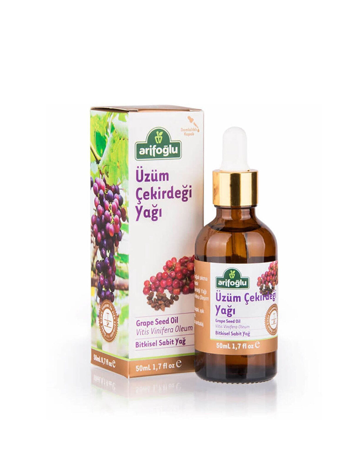 Arifoğlu Üzüm Çekirdeği Yağı 50 ml Arifoğlu Üzüm Çekirdeği Yağı 50 ml