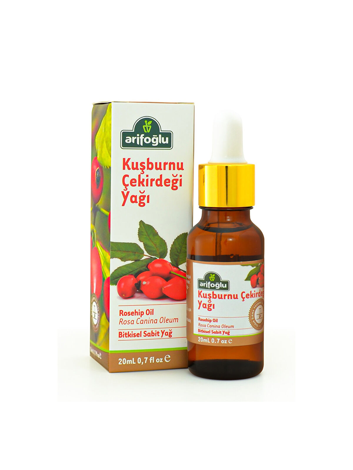 Arifoğlu Kuşburnu Çekirdeği Yağı 20 ml Arifoğlu Kuşburnu Çekirdeği Yağı 20 ml