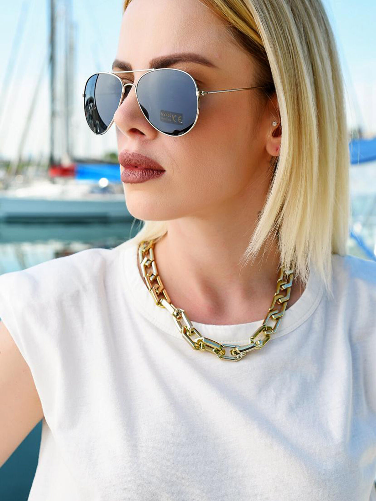 POLO UK Metal Çerçeveli Kadın Güneş Gözlüğü