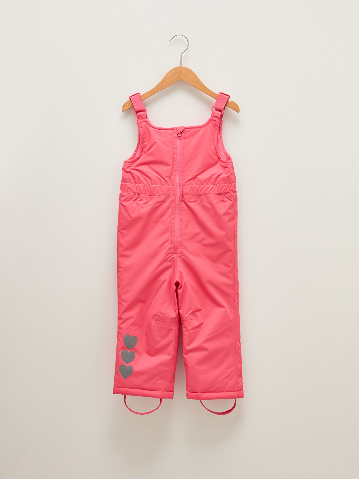 Kare Yaka Askılı Basic Kız Bebek Kayak Tulumu