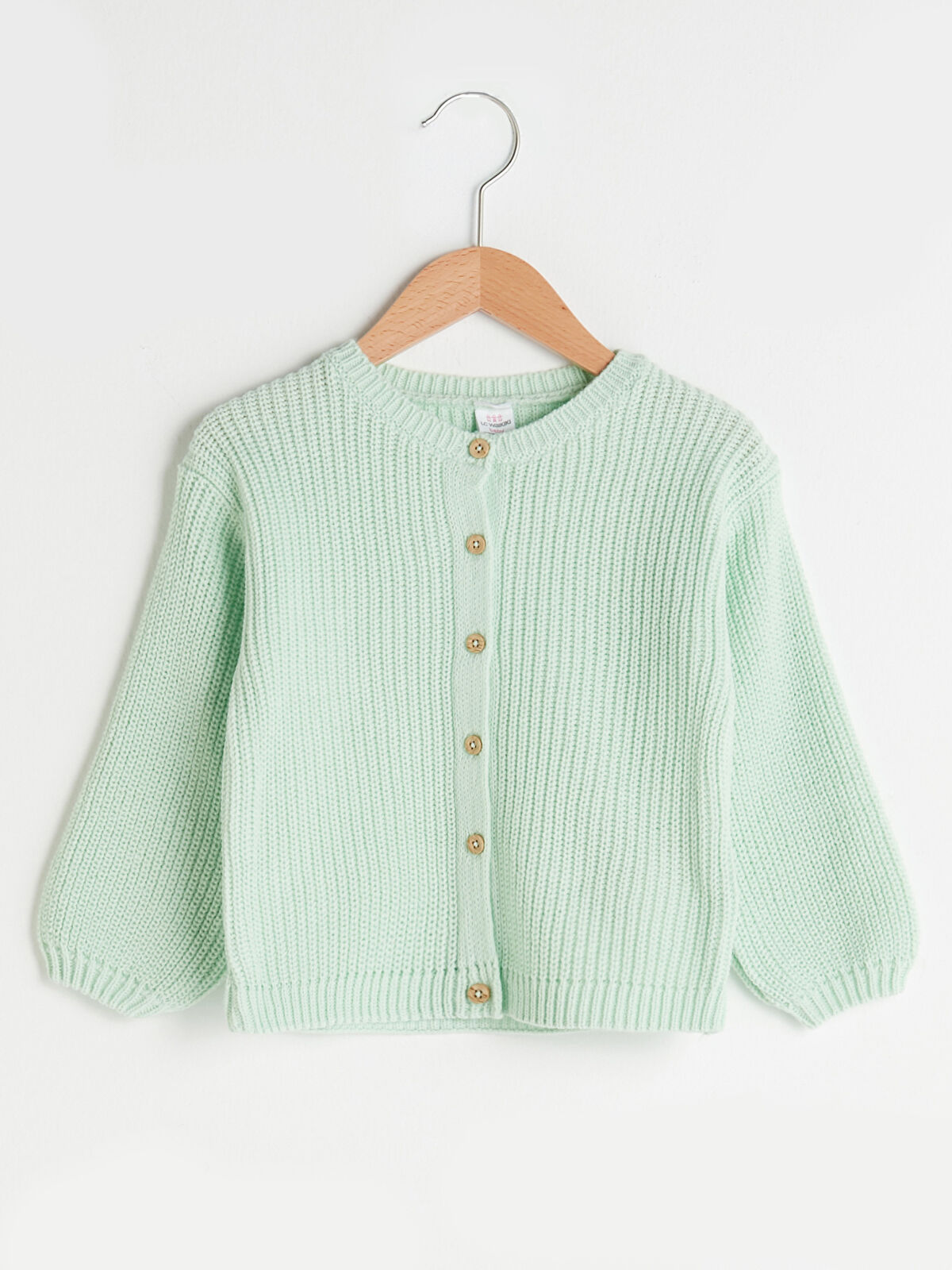 Bisiklet Yaka Uzun Kol Basic Kız Bebek Triko Hırka