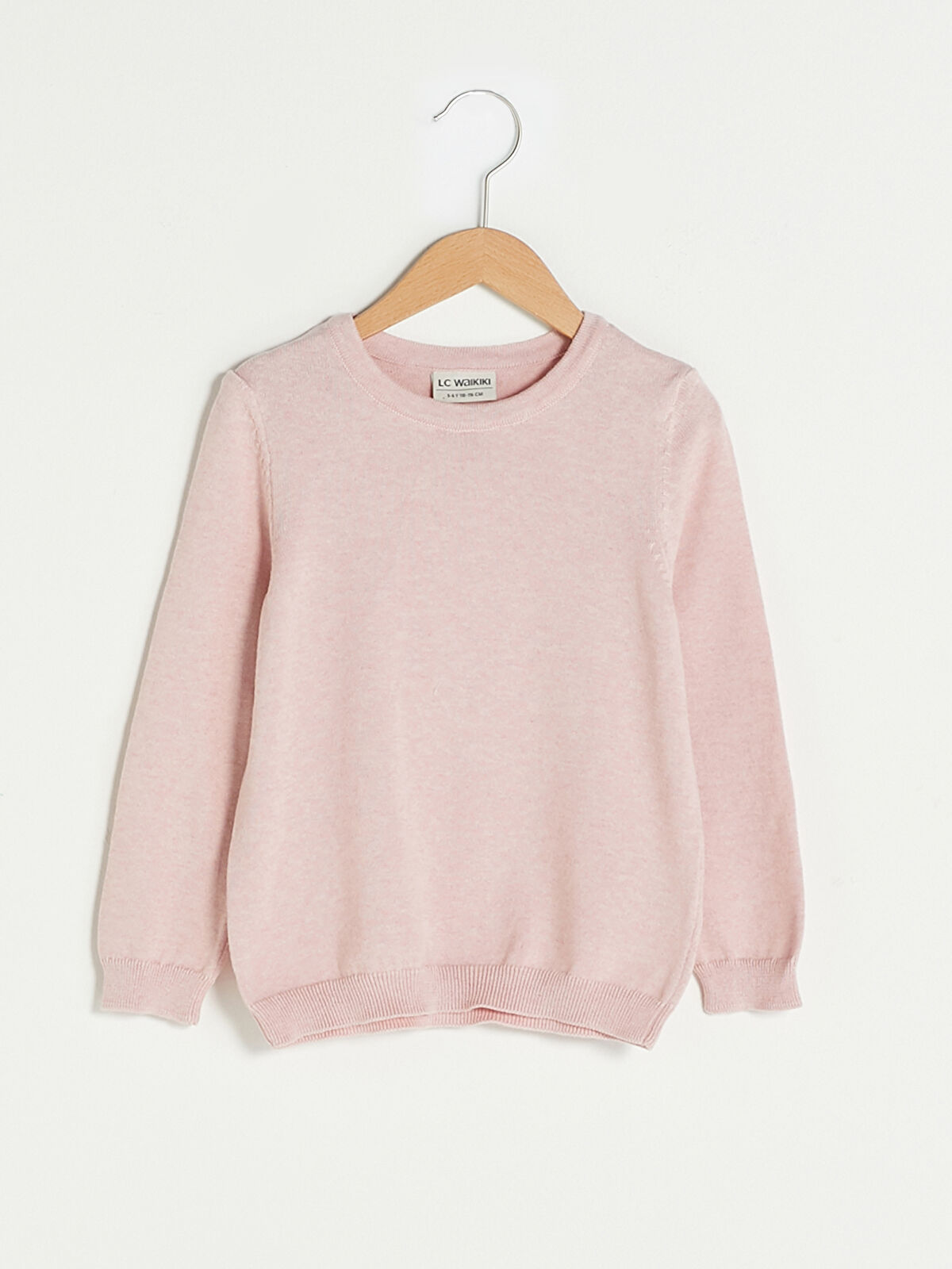 Bisiklet Yaka Basic Uzun Kollu Kız Çocuk İnce Triko Kazak