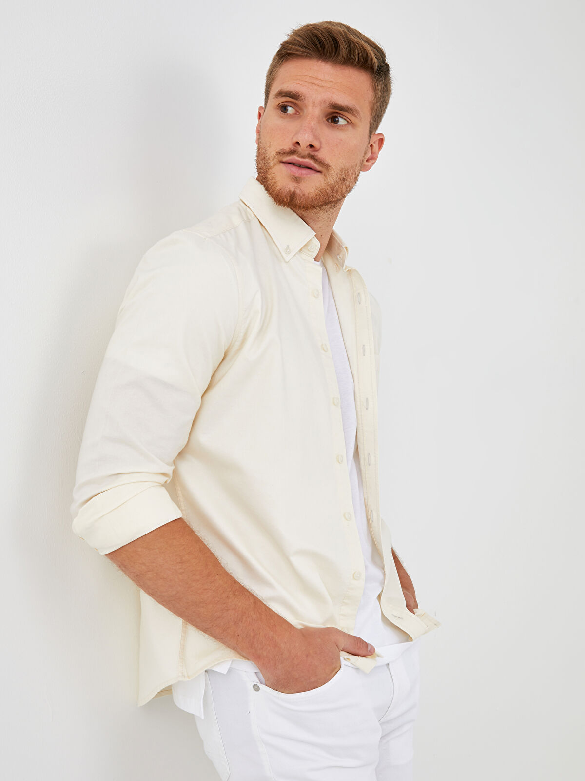 LCW BASIC Regular Fit Uzun Kollu Oxford Erkek Gömlek