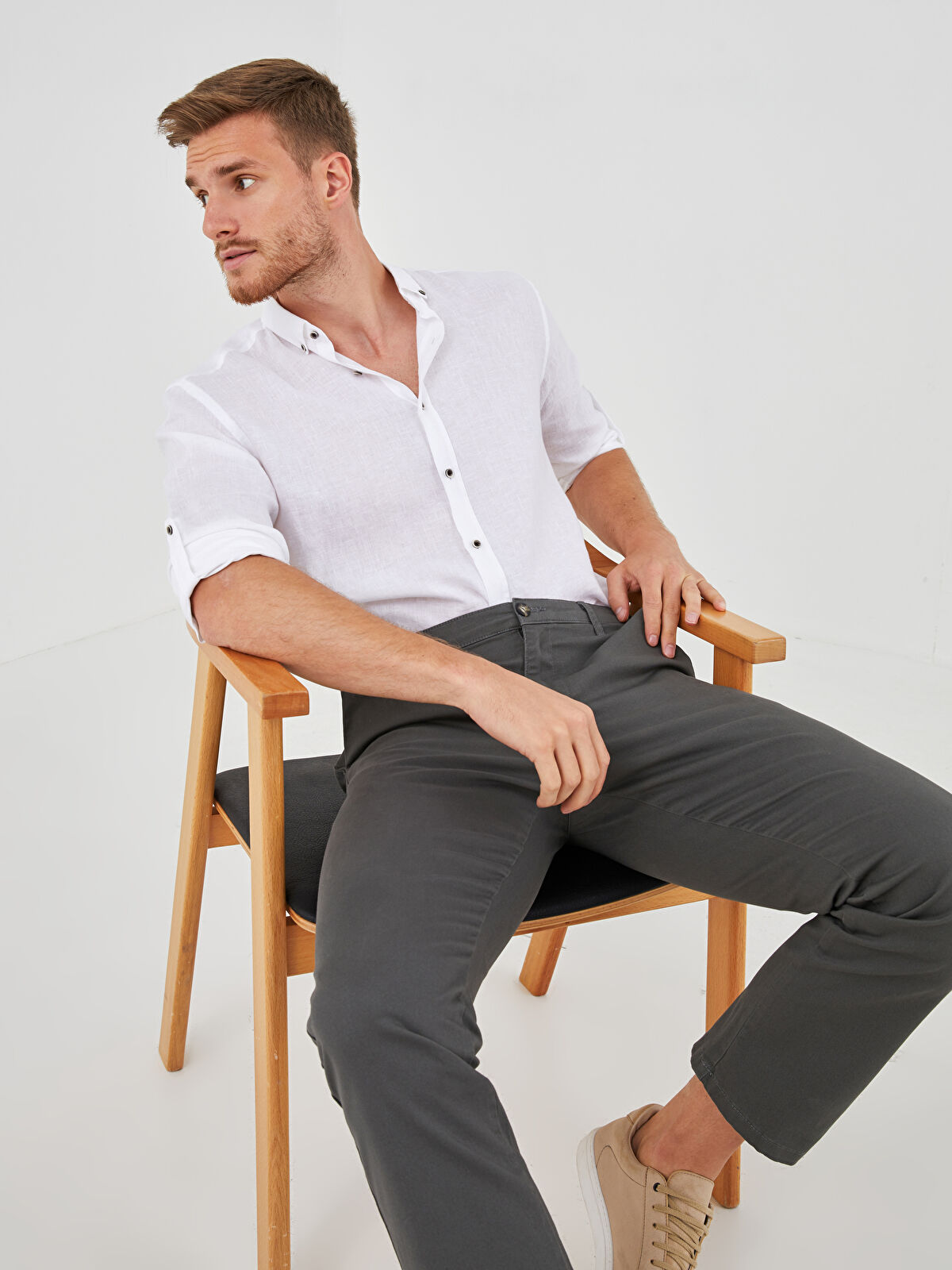 LCW CLASSIC Normal Kalıp Gabardin Erkek Chino Pantolon