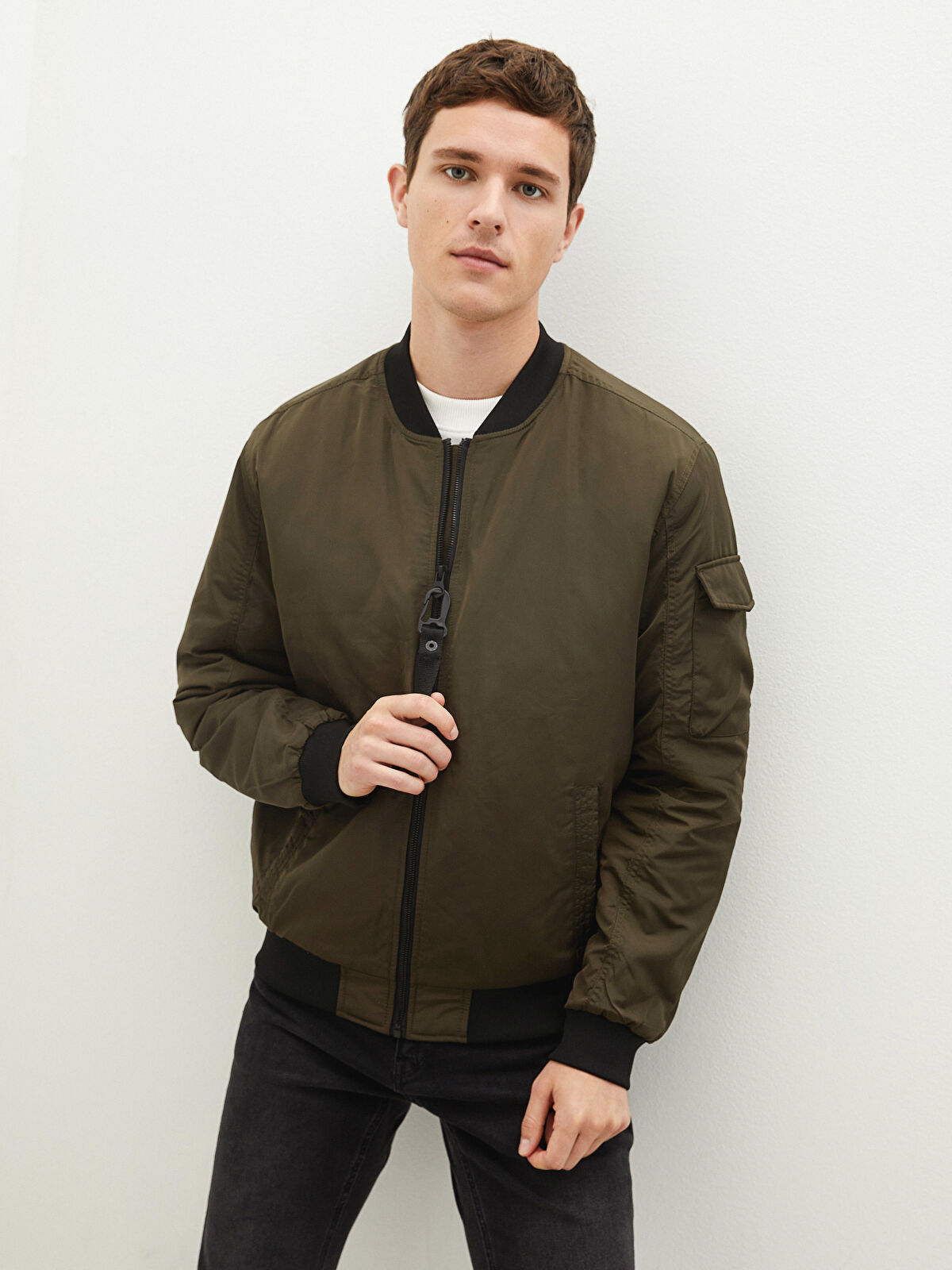 LCW CASUAL Bol Fit Kolej Yaka Bomber İnce Erkek Mont