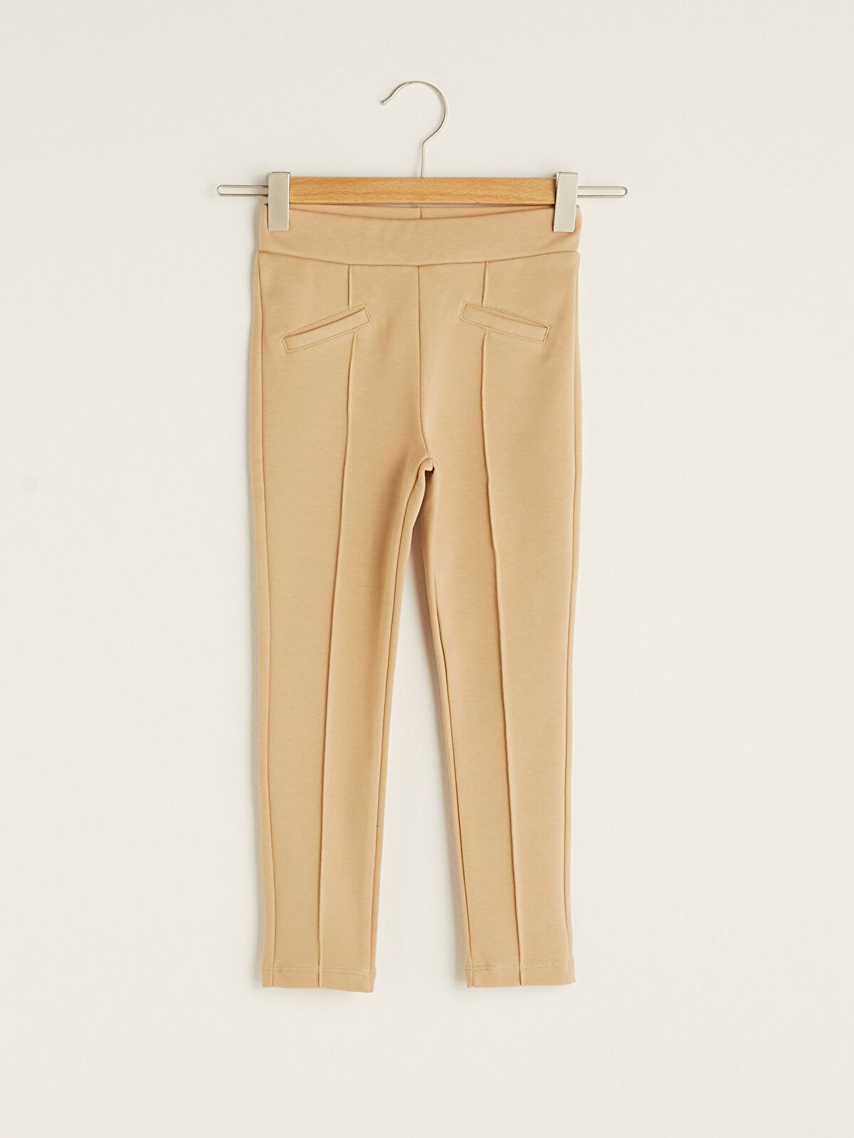 Beli Lastikli Basic Kız Çocuk Tayt Pantolon