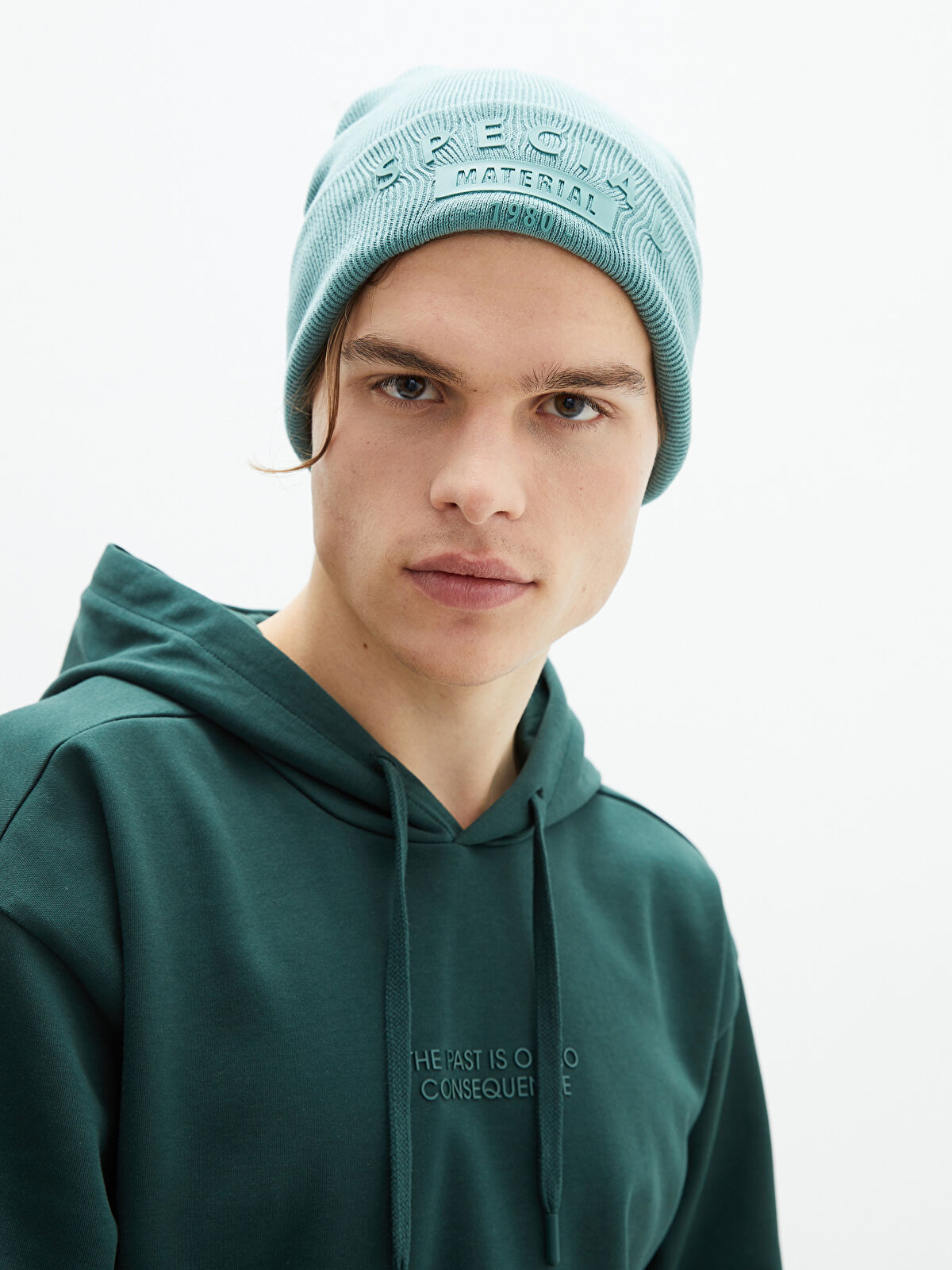 Baskılı Erkek Triko Bere