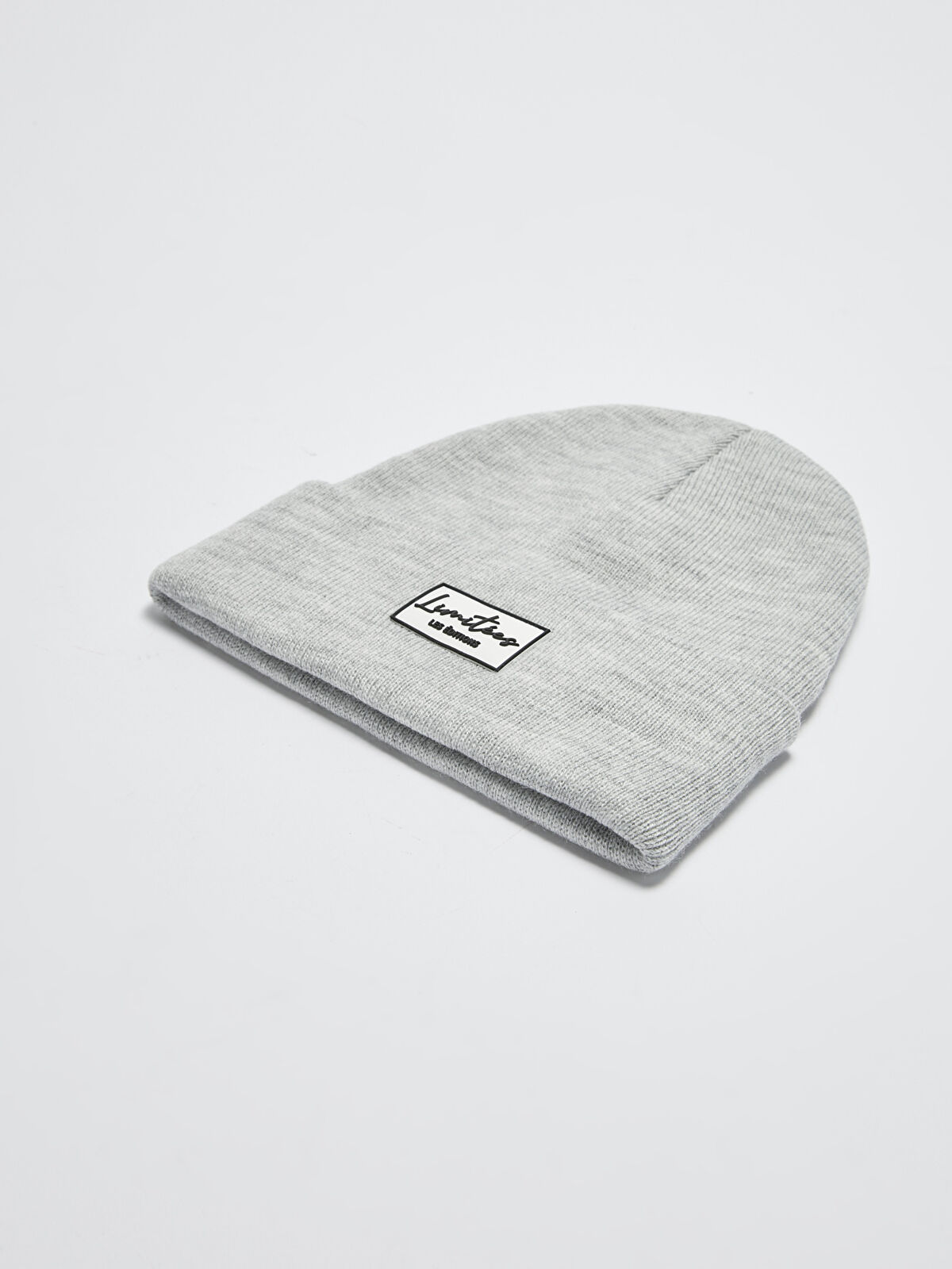 Etiket Baskılı Triko Erkek Bere