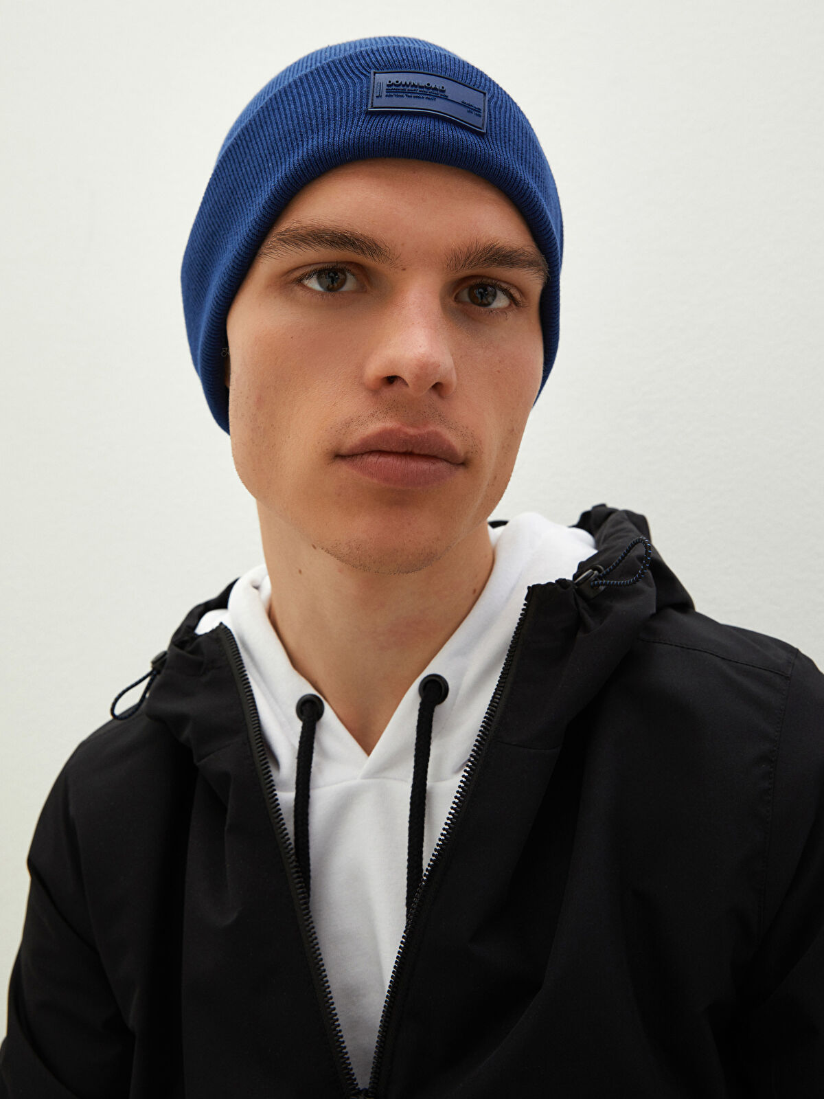 Etiket Baskılı Erkek Triko Bere