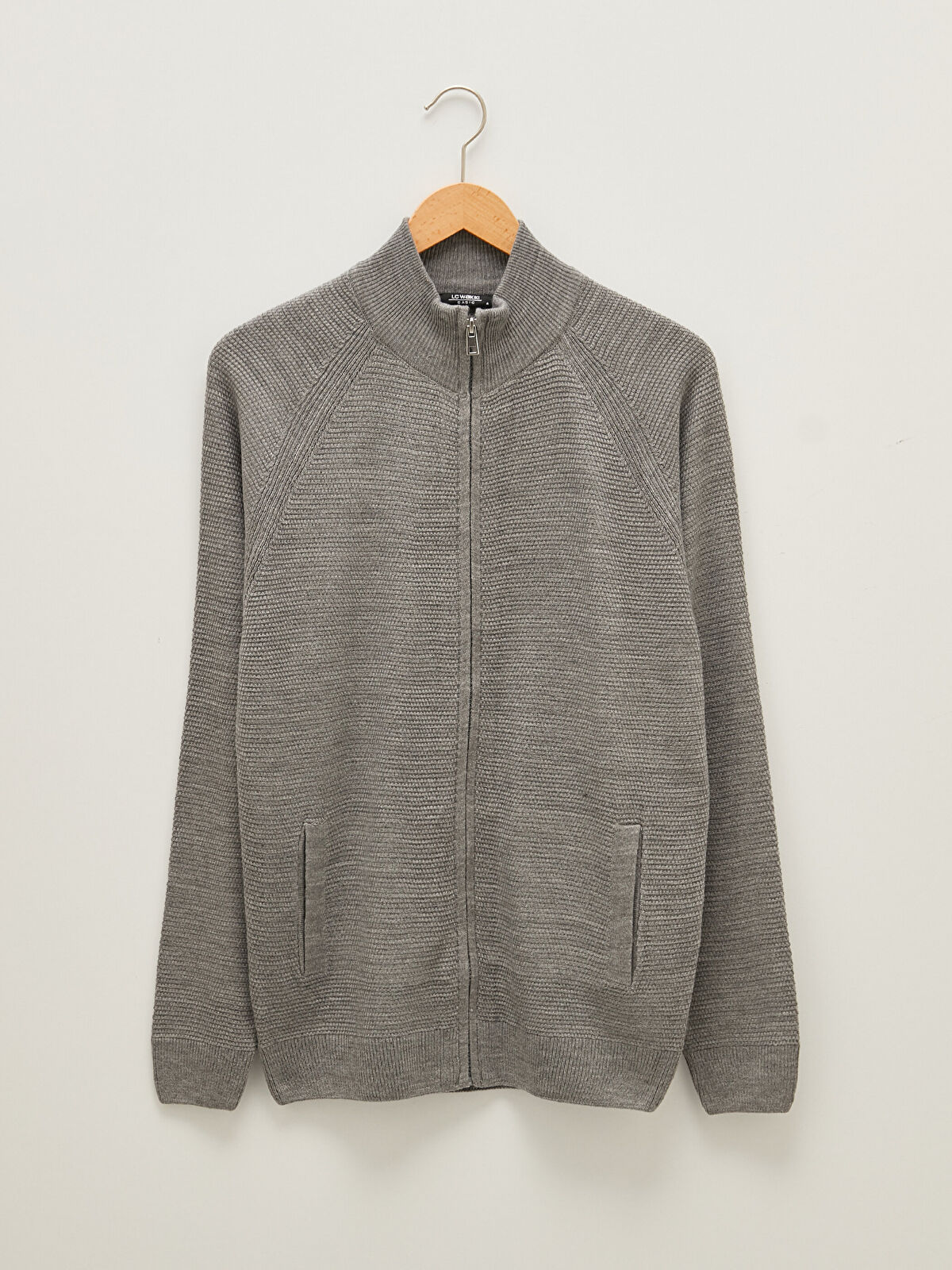 LCW BASIC Standart Kalıp Dik Yaka Uzun Kollu Erkek Triko Hırka