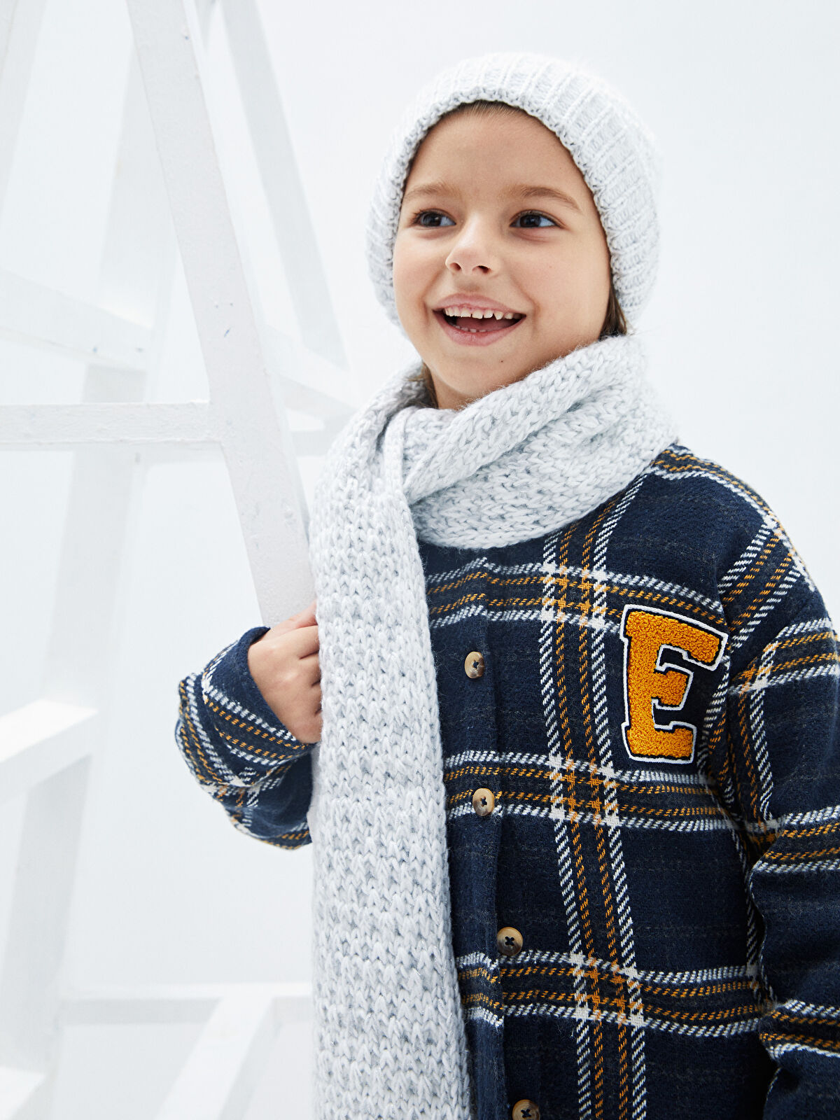 Kız Çocuk Triko Atkı Bere Takımı