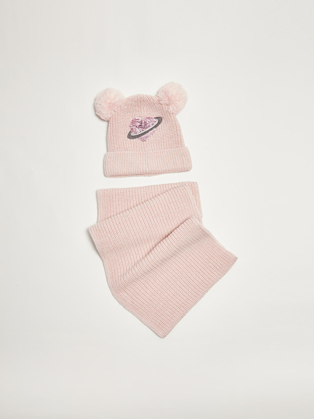 Kız Çocuk Triko Bere Boyunluk