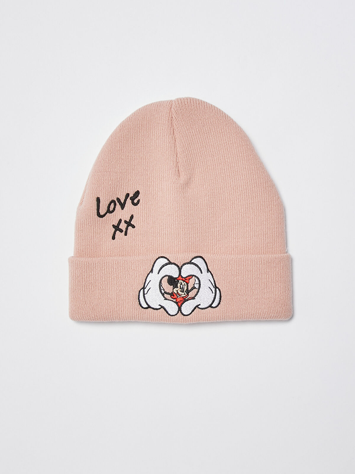 Kız Çocuk Minnie Mouse Nakışlı Triko Bere