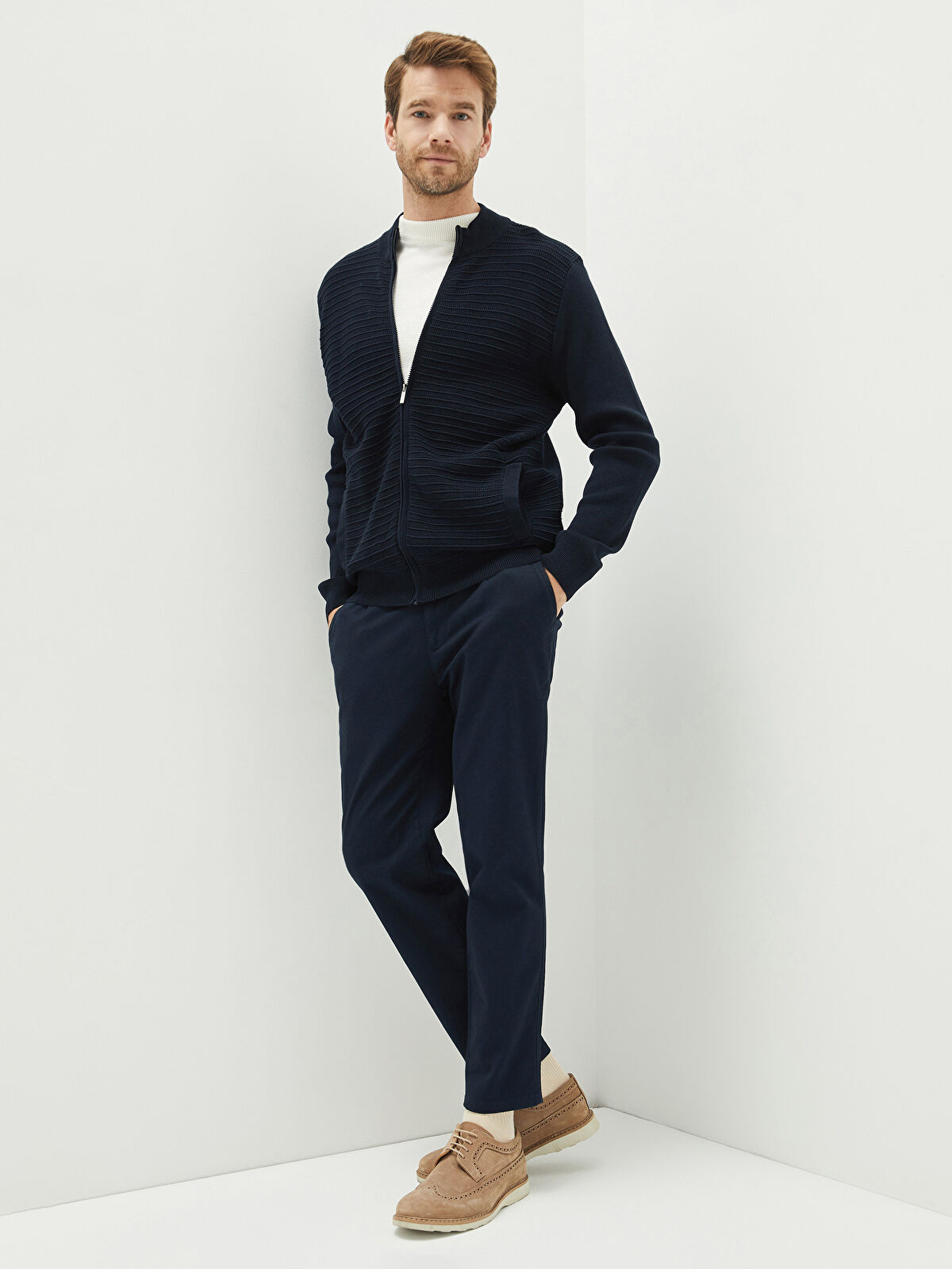 LCW CLASSIC Standart Kalıp Dik Yaka Uzun Kollu Erkek Triko Hırka LCW CLASSIC Standart Kalıp Dik Yaka Uzun Kollu Erkek Triko Hırka