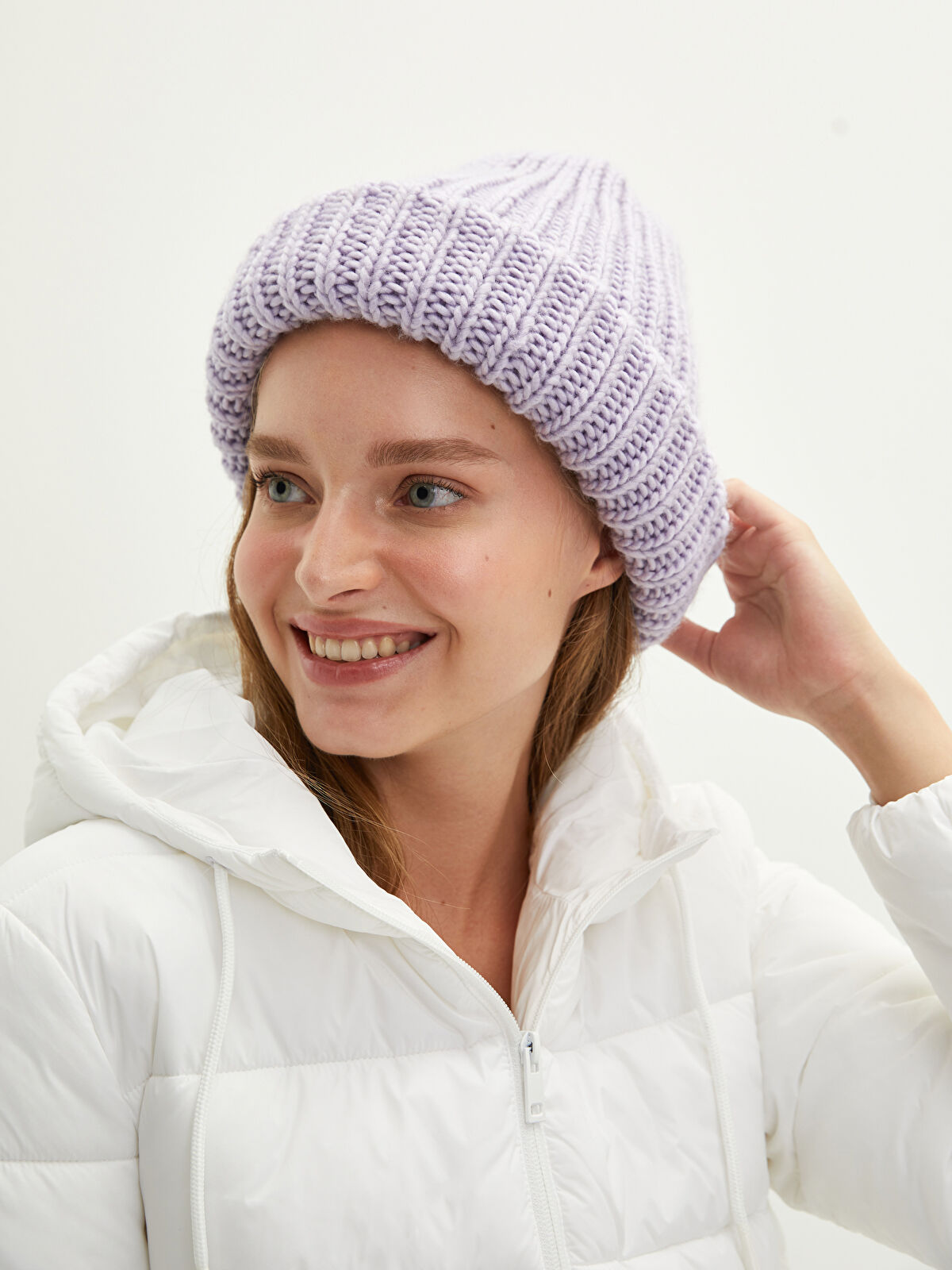 Örgü Desenli Kadın Triko Bere