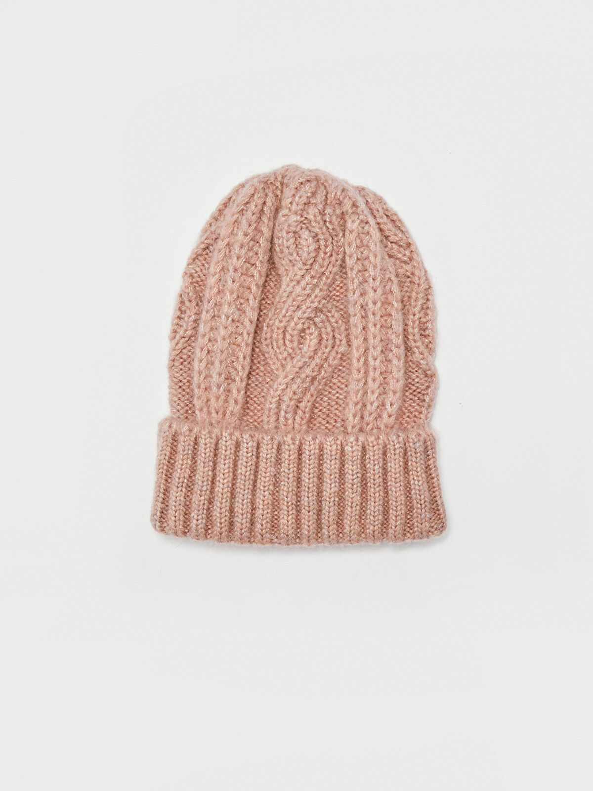 Kadın Örgü Desenli Triko Bere