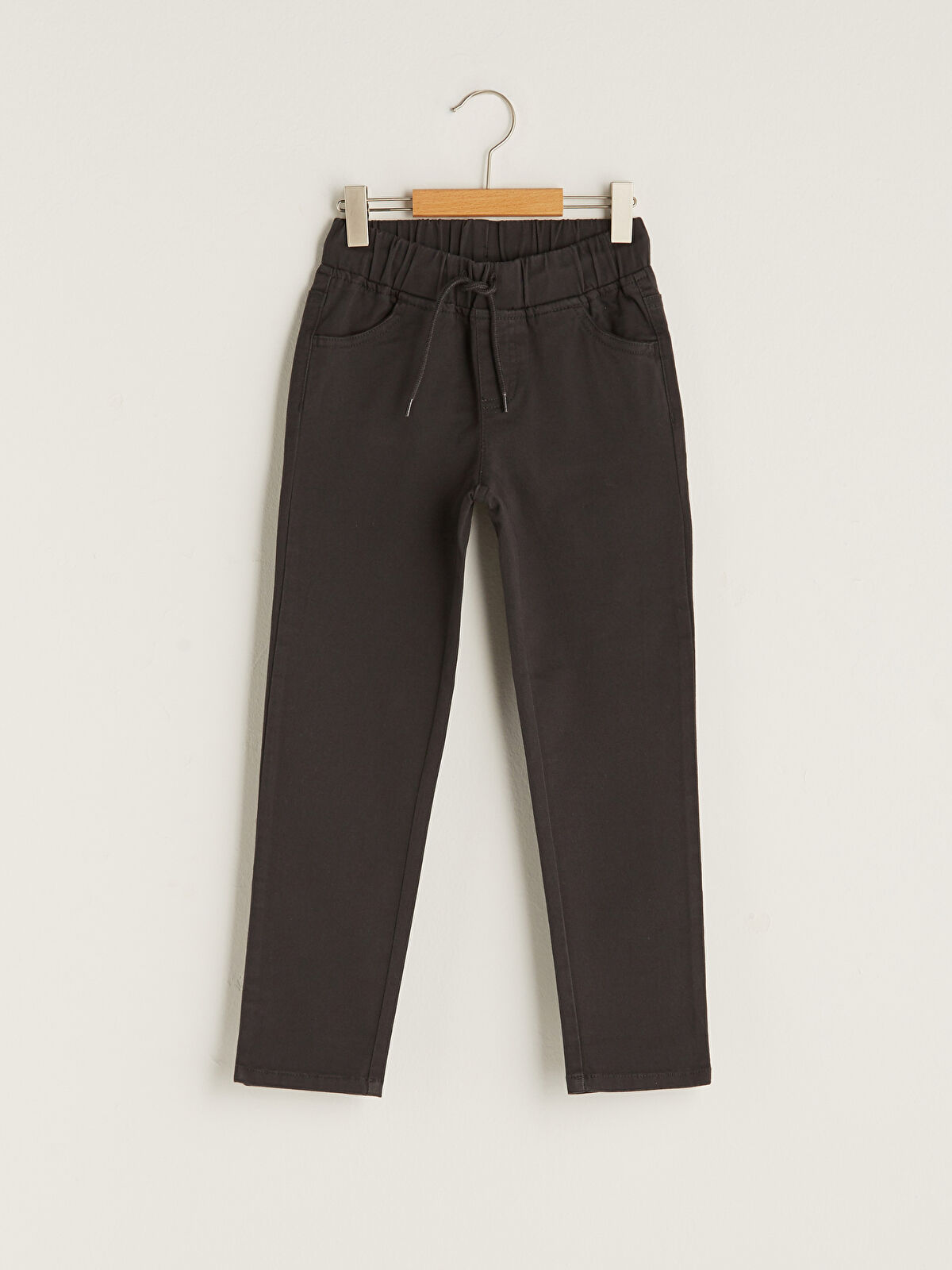 Beli Lastikli Slim Fit Gabardin Erkek Çocuk Pantolon