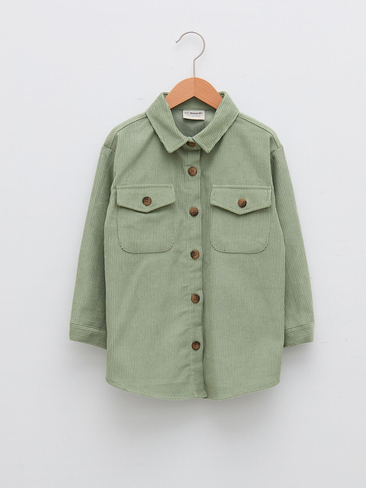 Basic Uzun Kollu Kadife Kız Çocuk Gömlek