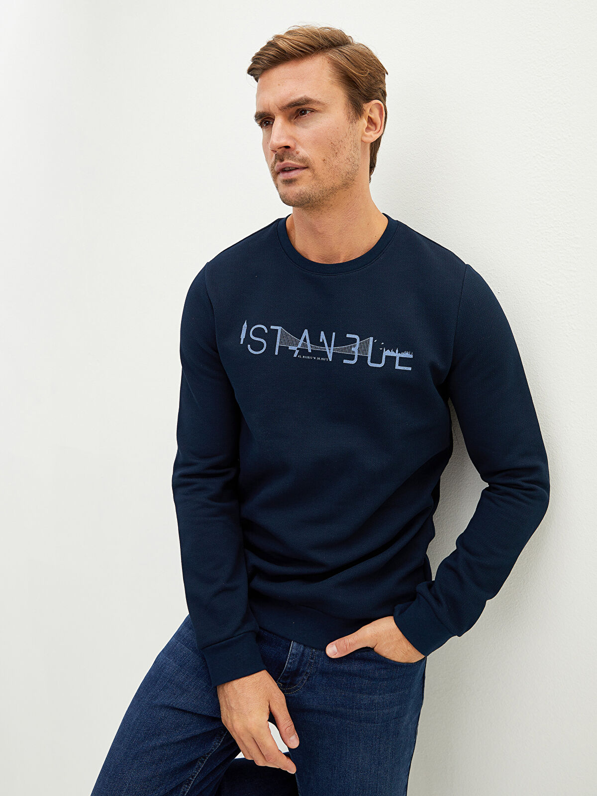 LCW CLASSIC Bisiklet Yaka Uzun Kollu İstanbul Baskılı Erkek Sweatshirt LCW CLASSIC Bisiklet Yaka Uzun Kollu İstanbul Baskılı Erkek Sweatshirt