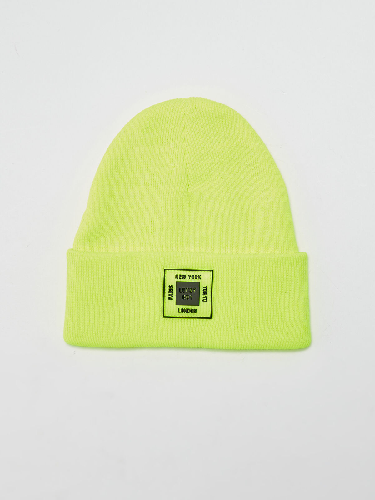 Erkek Çocuk Etiket Baskılı Triko Bere