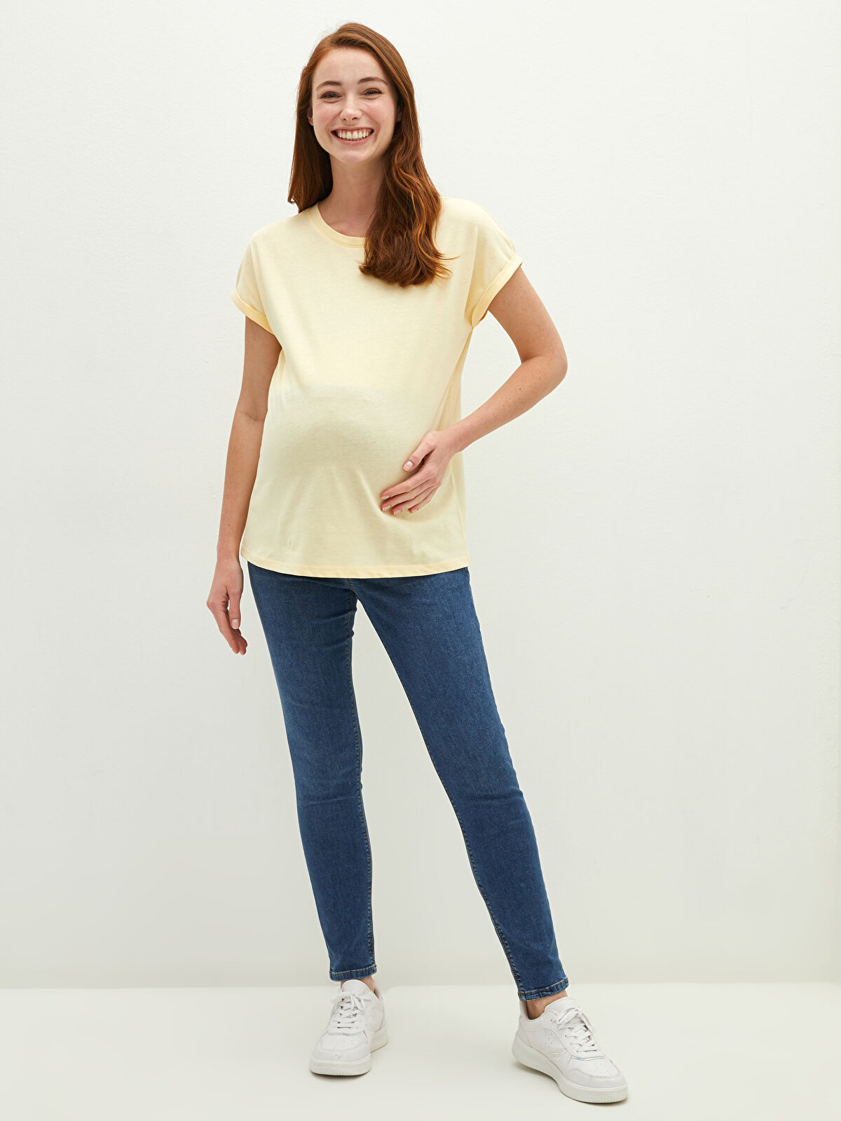 Karın Panelli Skinny Fit Cep Detaylı Hamile Rodeo Jean Pantolon