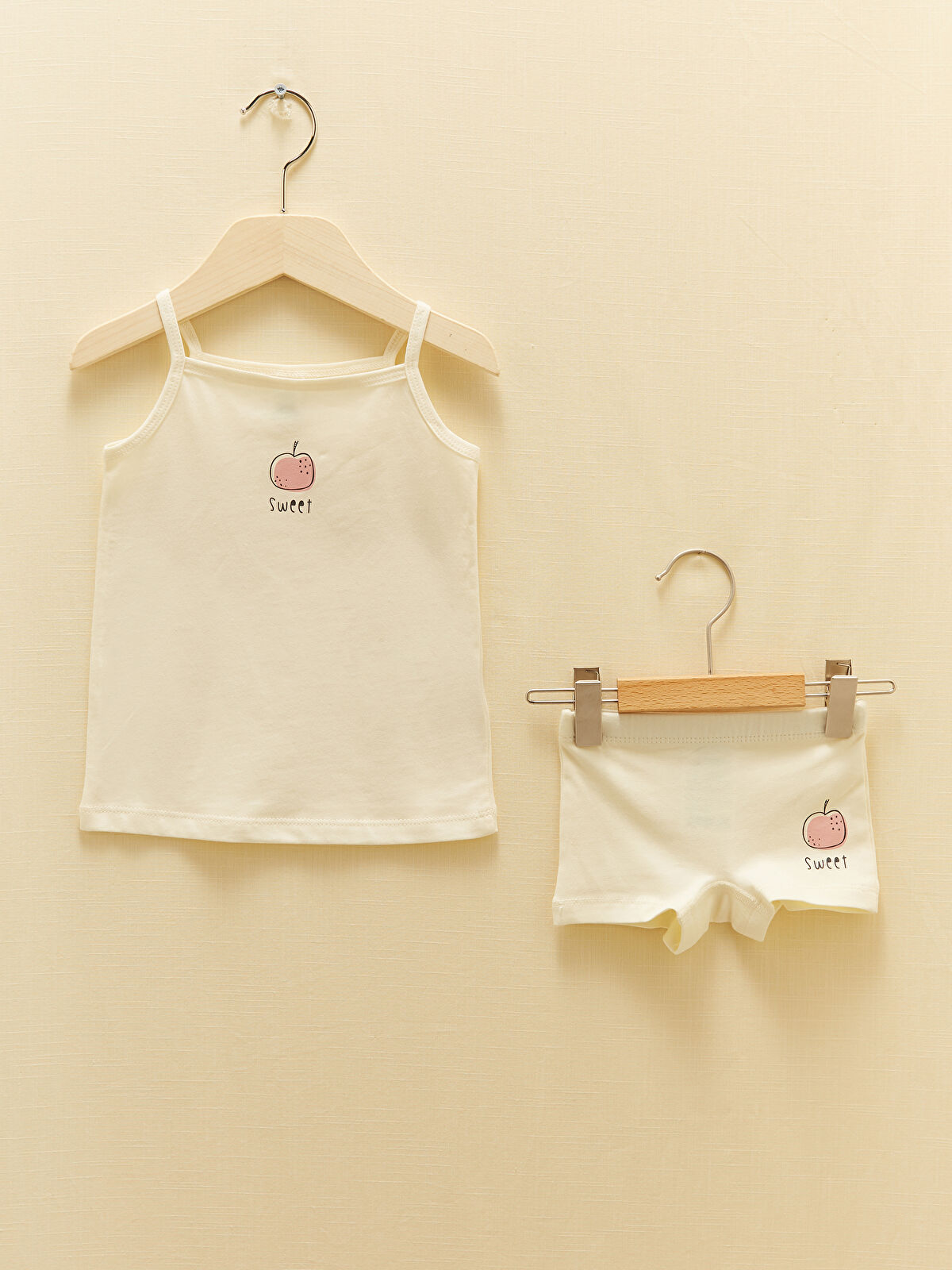 LCW GREEN Kare Yaka Askılı Baskılı Organik Pamuklu Atlet ve Boxer 2'li Takım