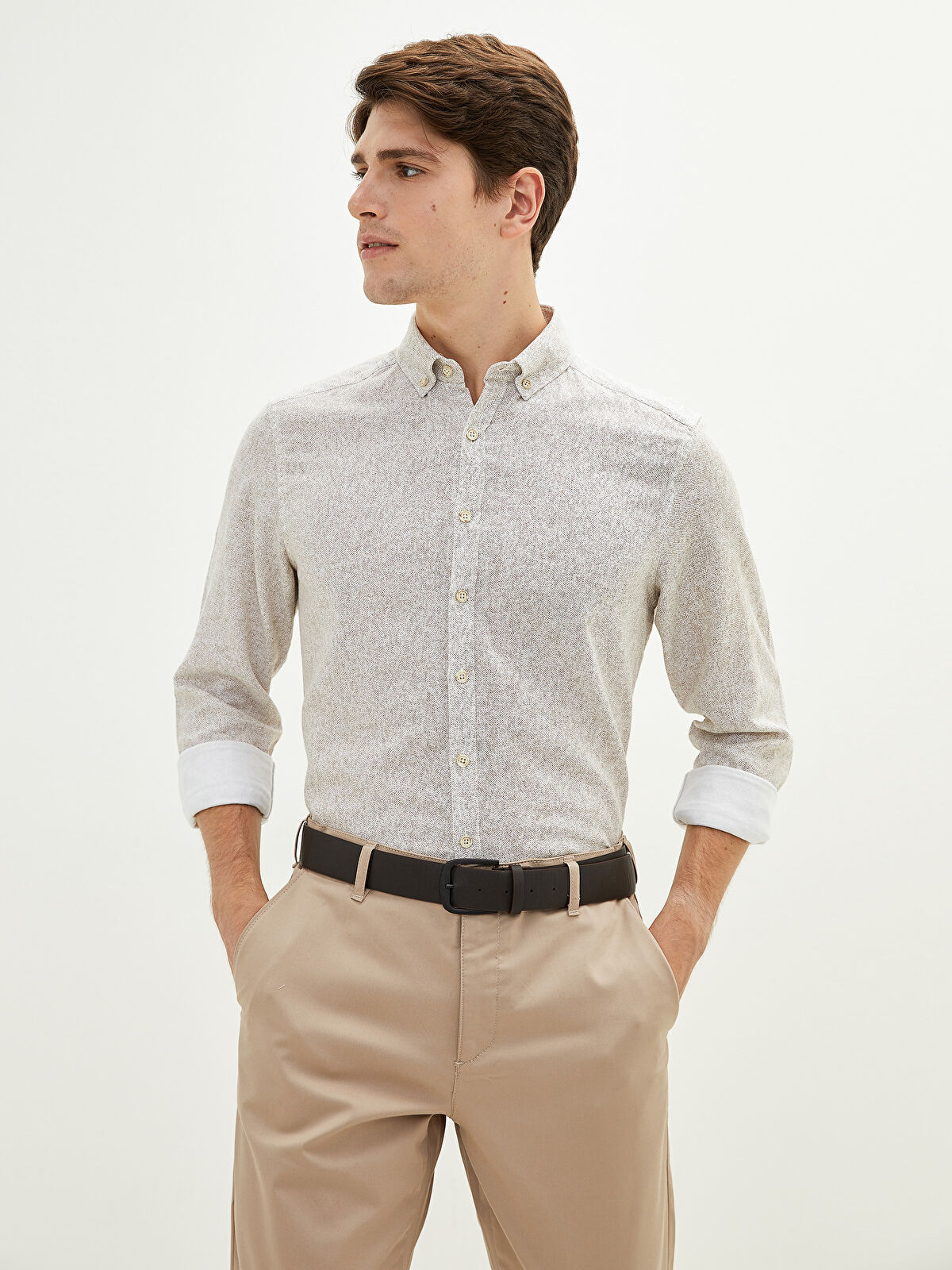 LCW CLASSIC Slim Fit Uzun Kollu Oxford Erkek Gömlek