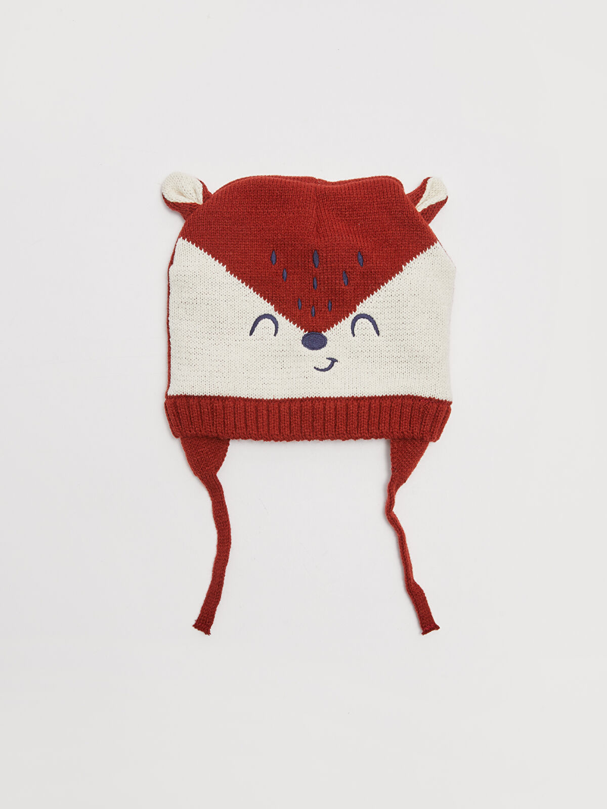 Nakış Detaylı Erkek Bebek Triko Bere