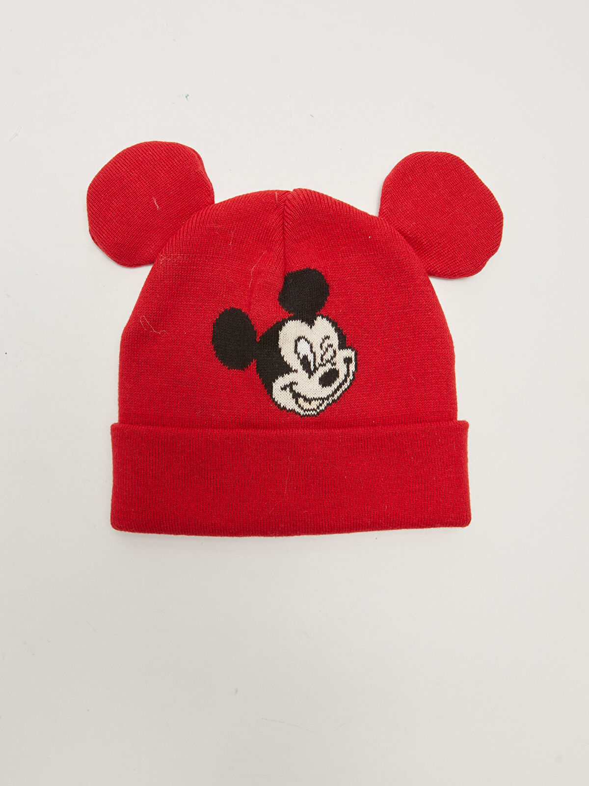 Mickey Mouse Desenli Pamuklu Erkek Bebek Triko Bere Mickey Mouse Desenli Pamuklu Erkek Bebek Triko Bere