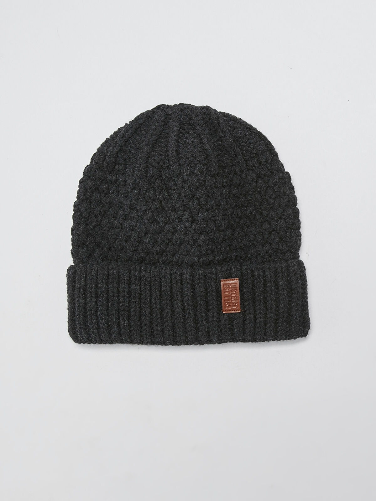 Etiket Baskılı Triko Erkek Bere