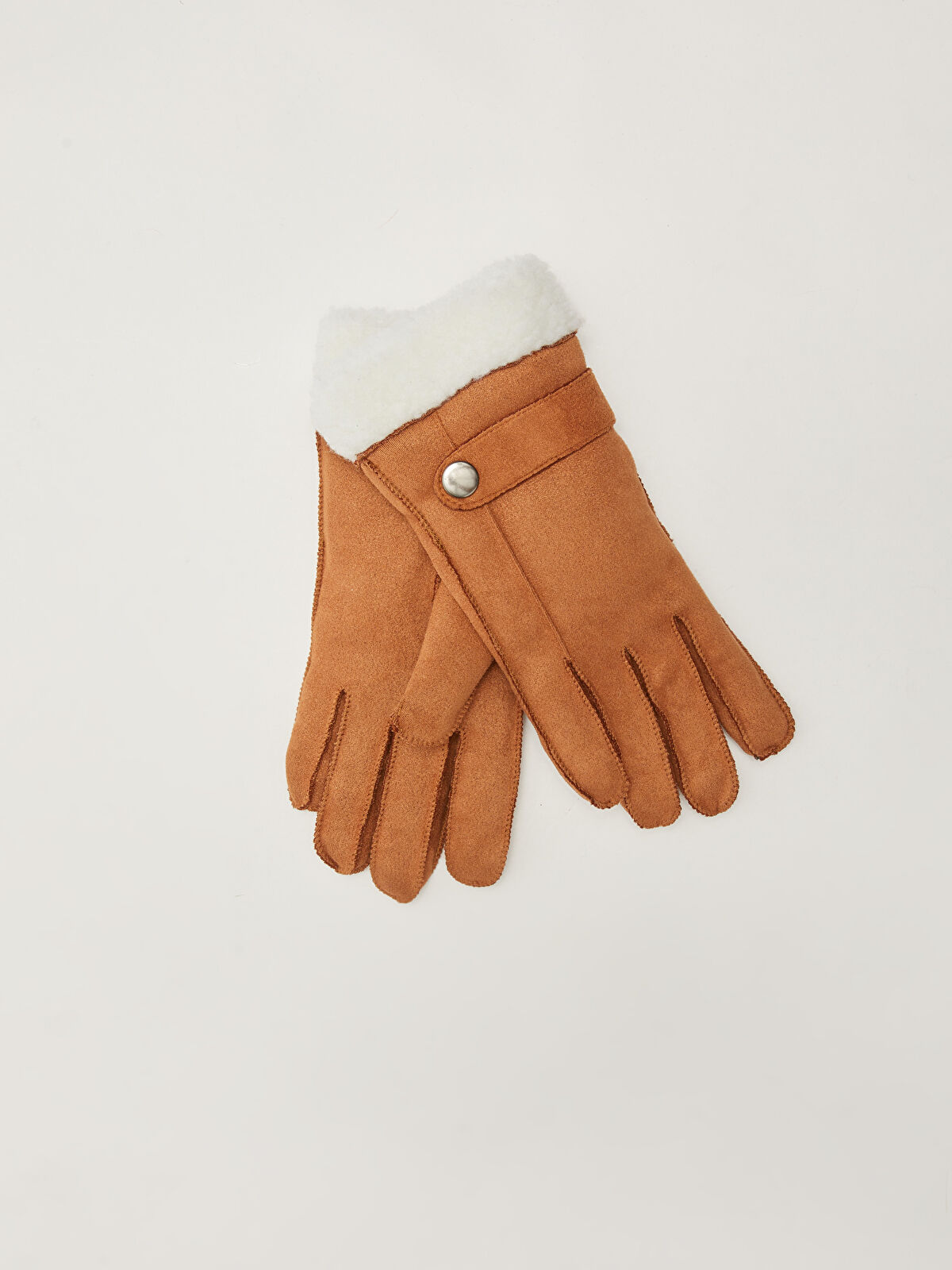 Süet Görünümlü Kadın Eldiven