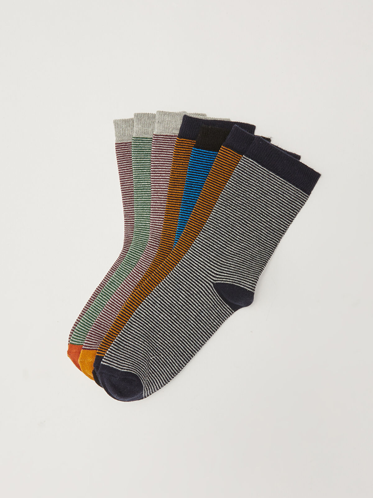 Çizgili Erkek Çocuk Soket Çorap 7'li