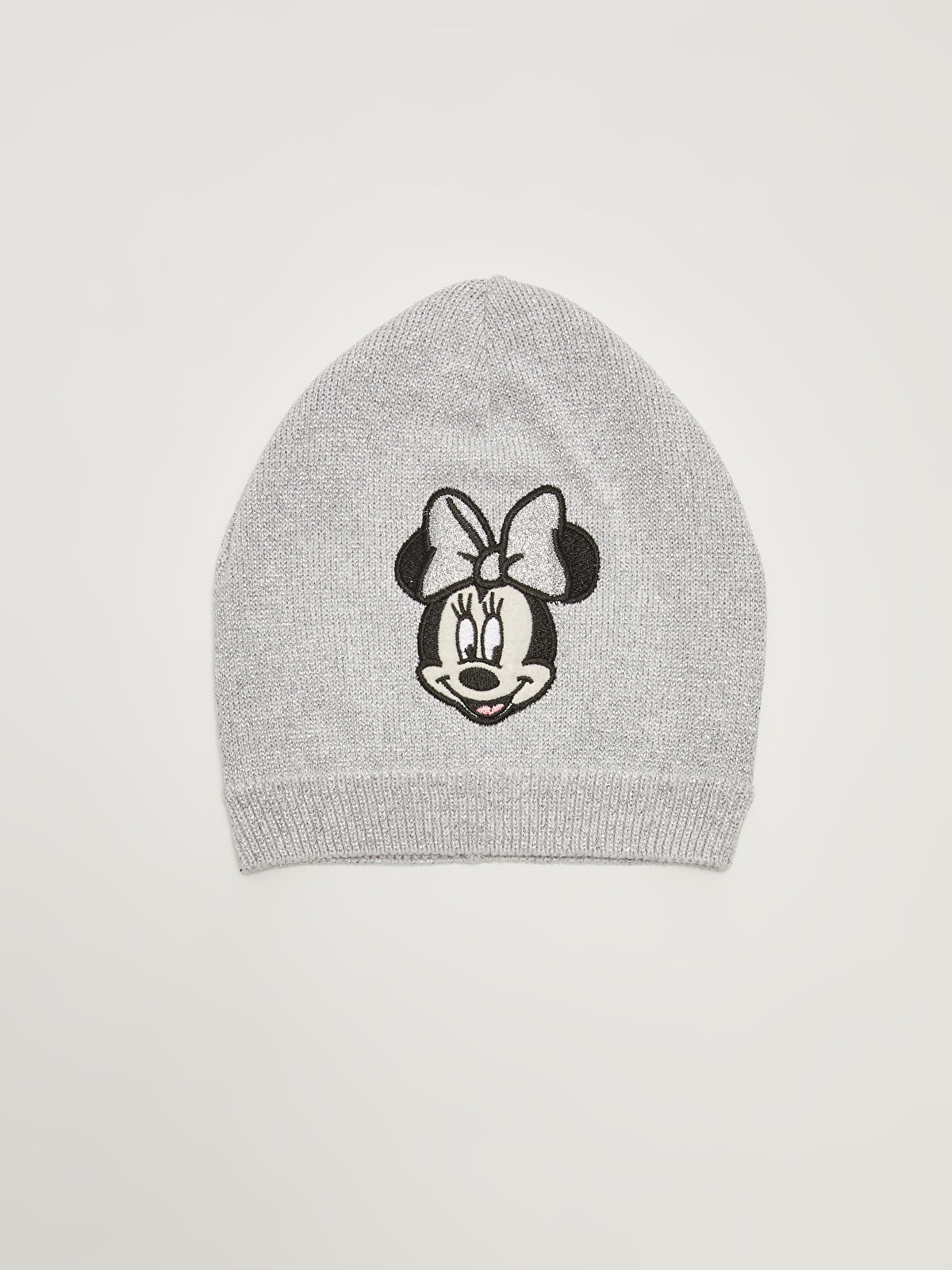 Minnie Mouse Nakışlı Kız Bebek Triko Bere