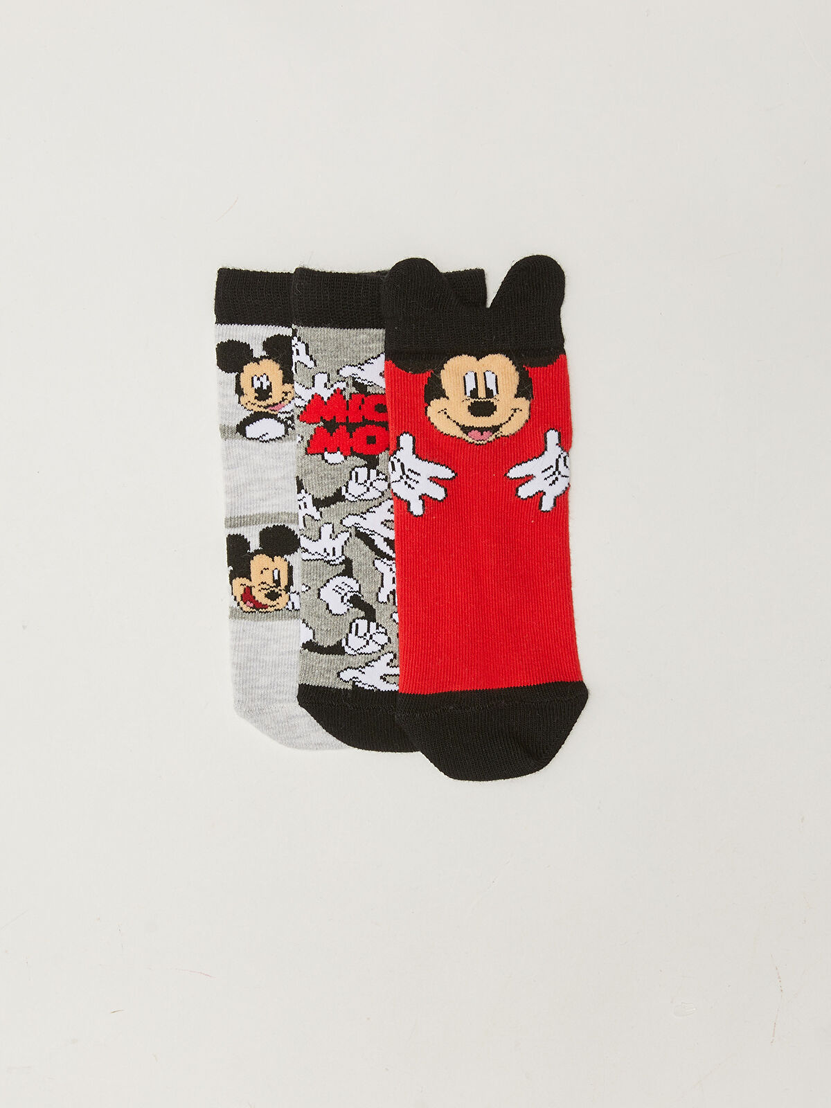 Mickey Mouse Desenli Erkek Çocuk Soket Çorap 3'lü