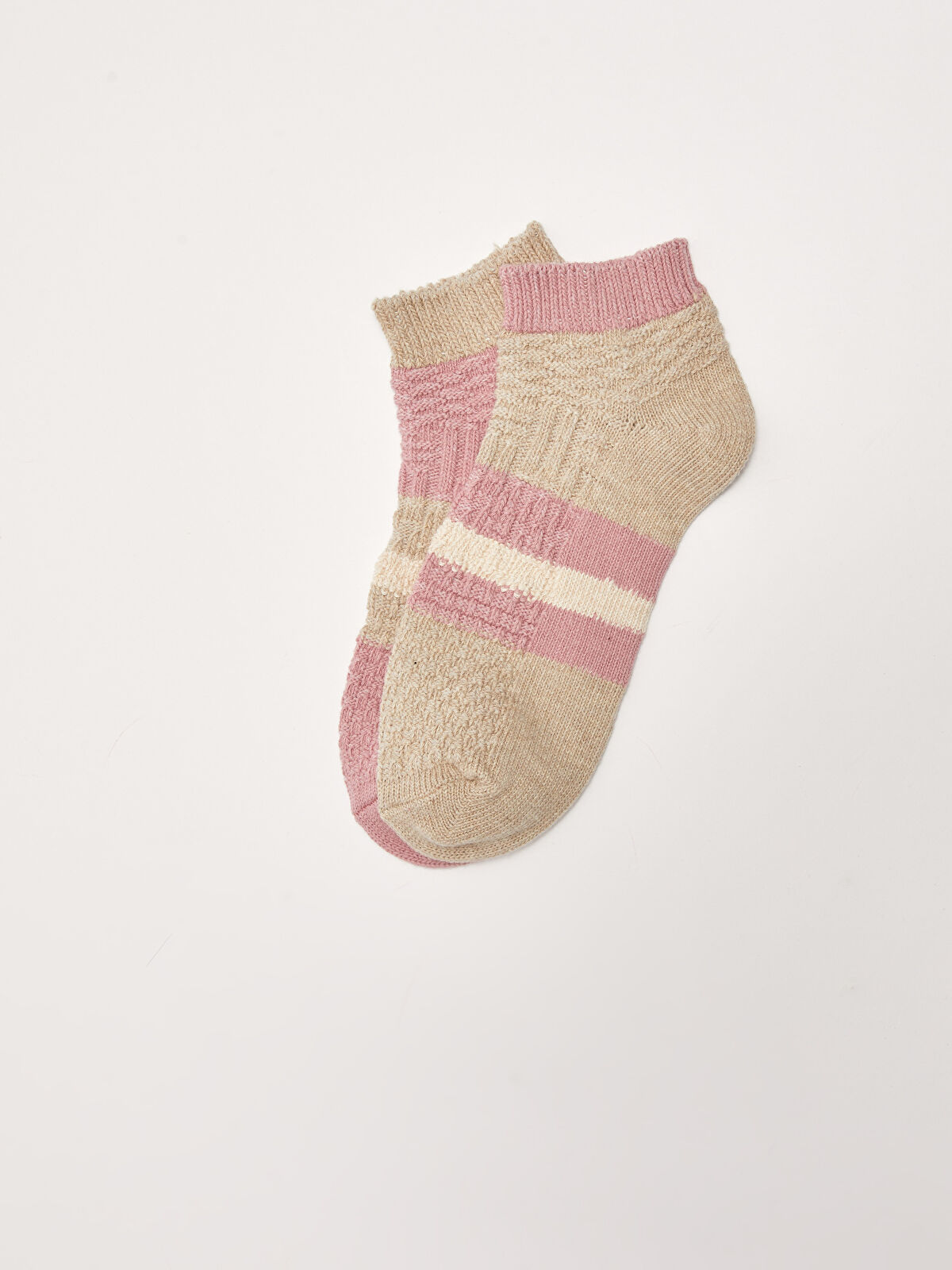 LCW DREAM Renk Bloklu Kadın Patik Çorap 2'li Paket